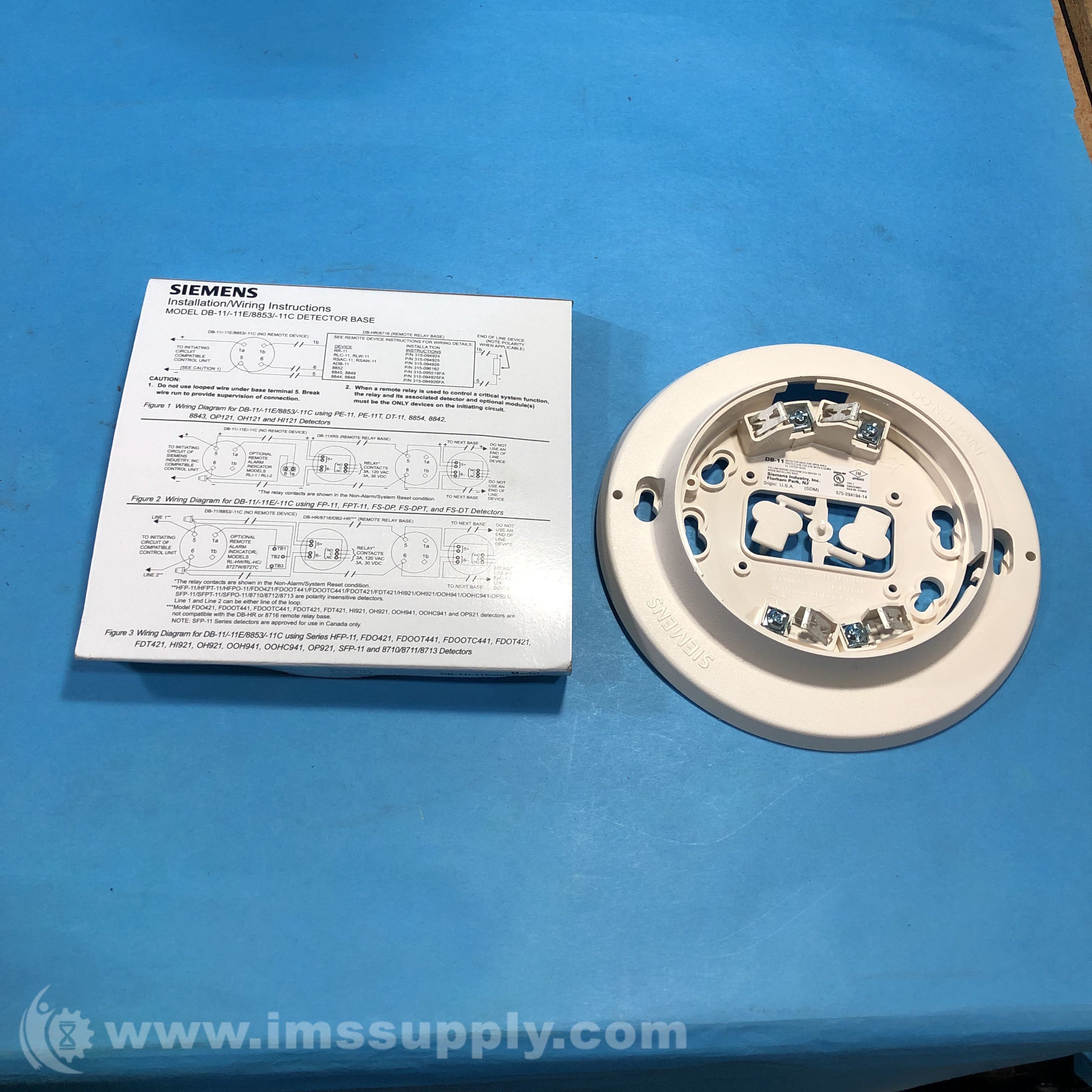 Siemens DB-11/-11E/8853/-11C Detector Base - IMS Supply
