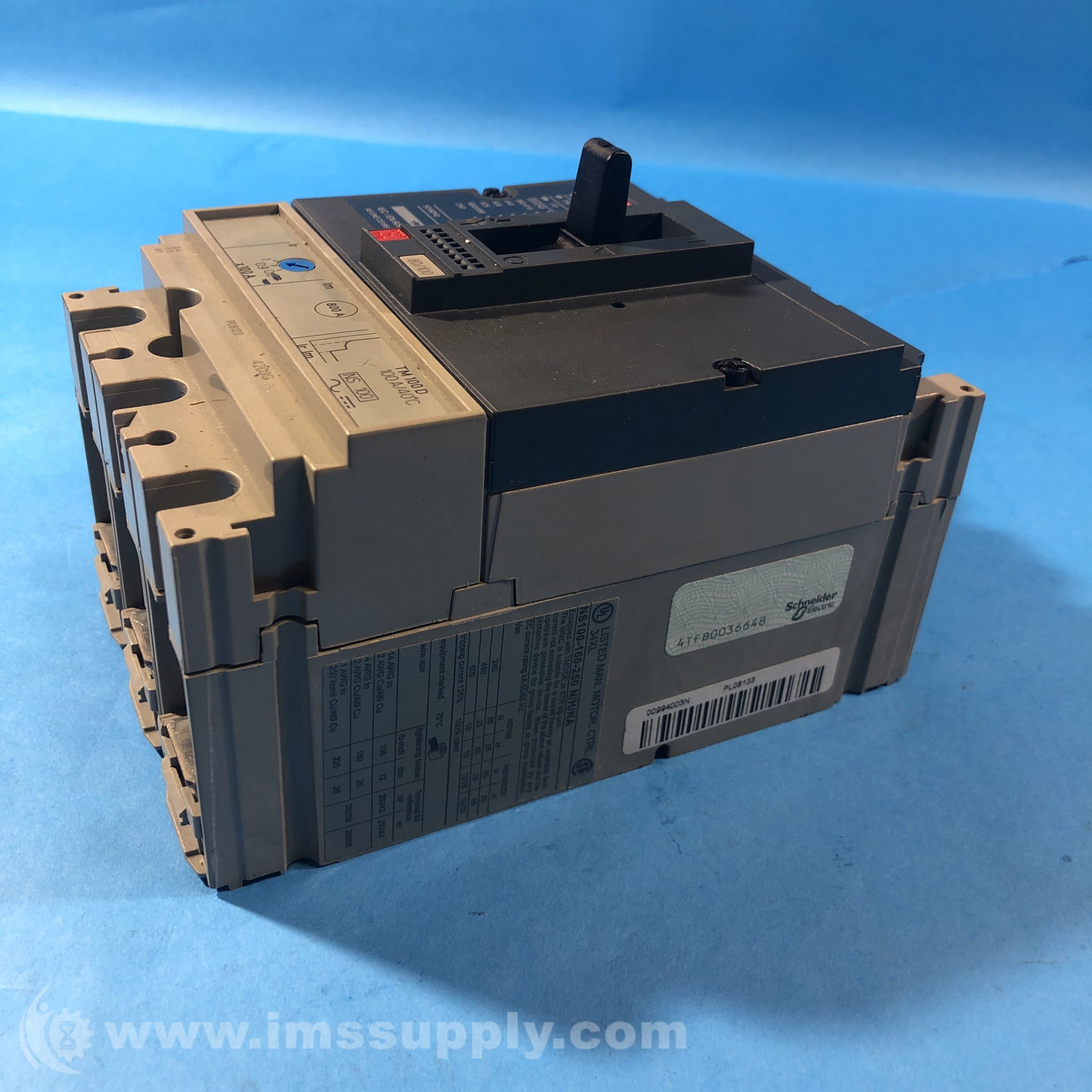 Schneider Electric NS100-160-250-N/H/NA Circuit Breaker - IMS Supply