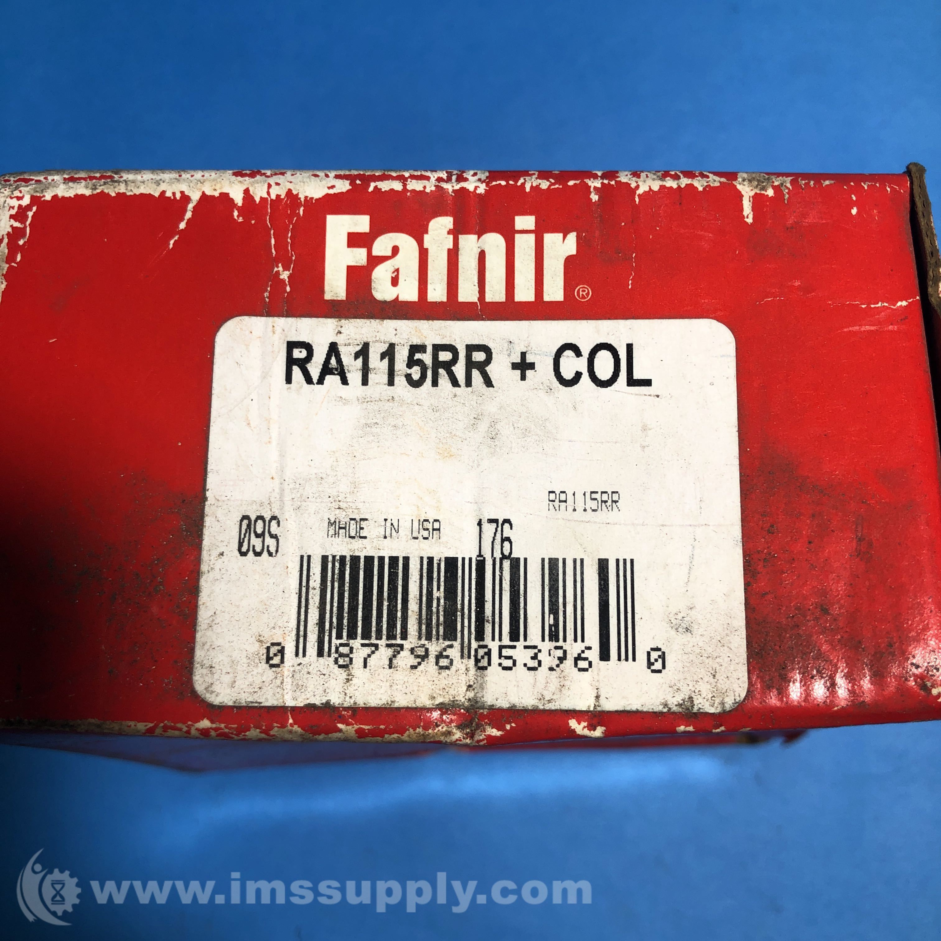 Fafnir Bearing RA115RR+COL Ball Insert Bearing, Cylindrical Bore - IMS ...