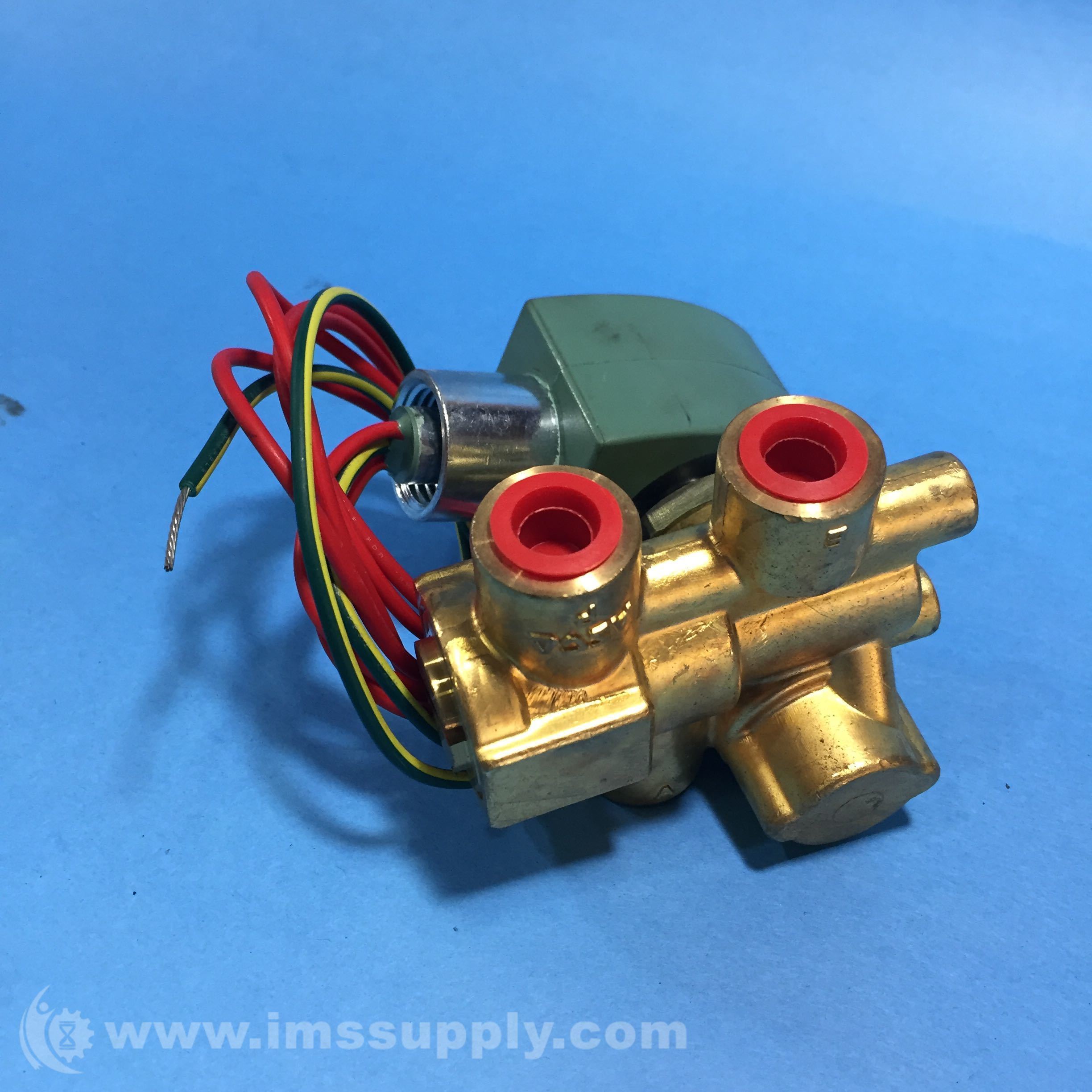 Asco 8321G001 24DC 3-Way Brass 1/4 In Solenoid Valve - IMS Supply