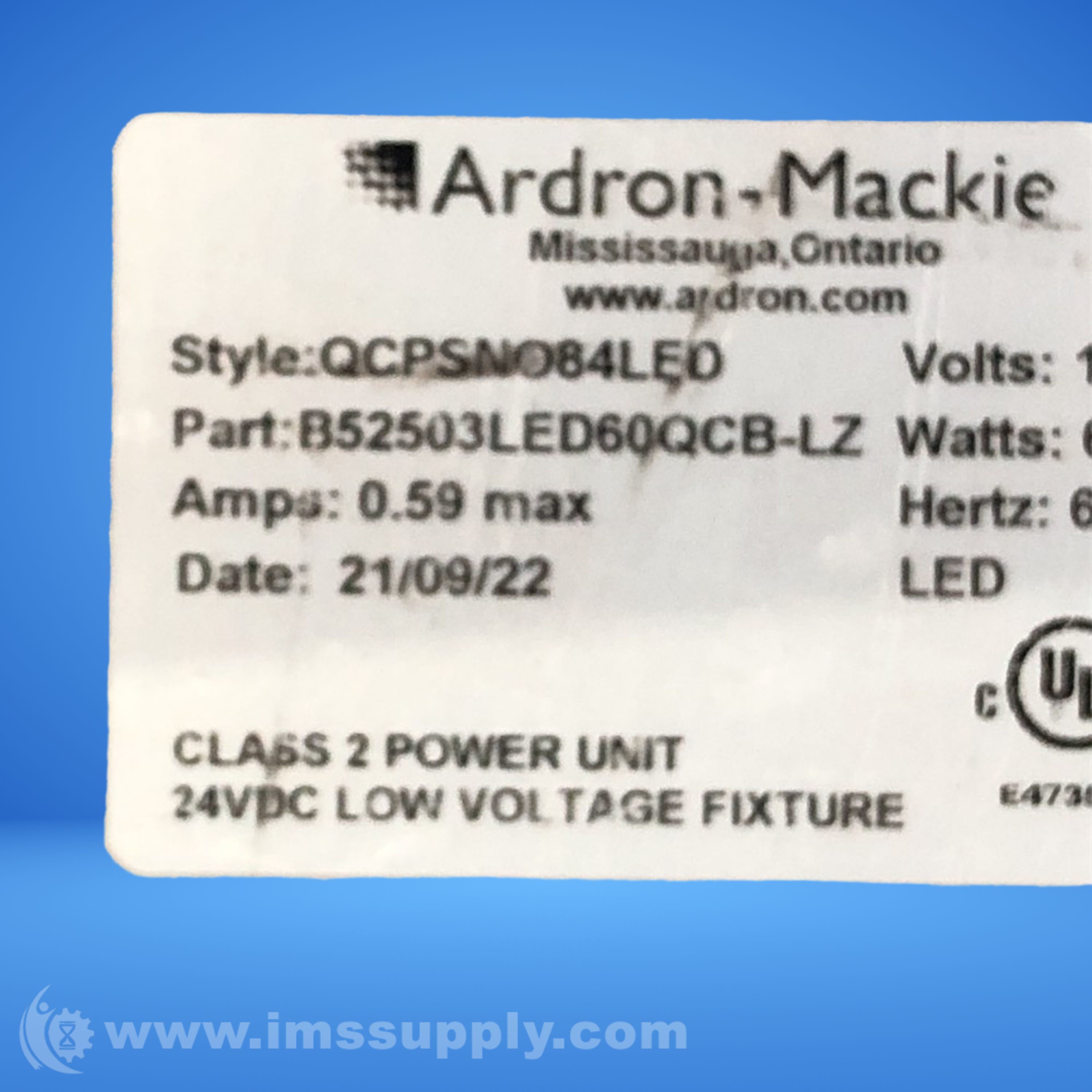Ardron-Mackie Limited QCPSNO84LED LED Power Supply - IMS Supply