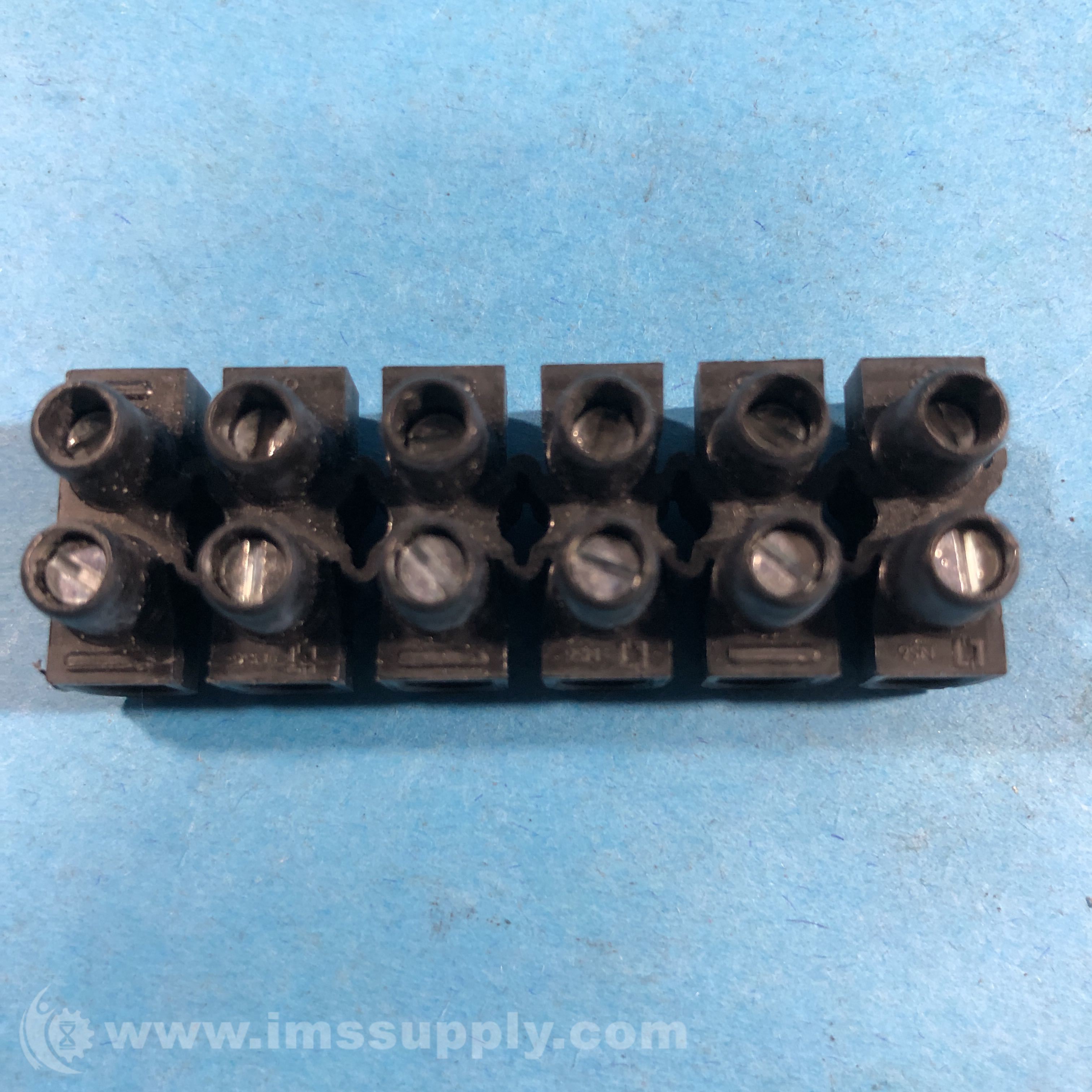 6 Position Black Terminal Strip - IMS Supply