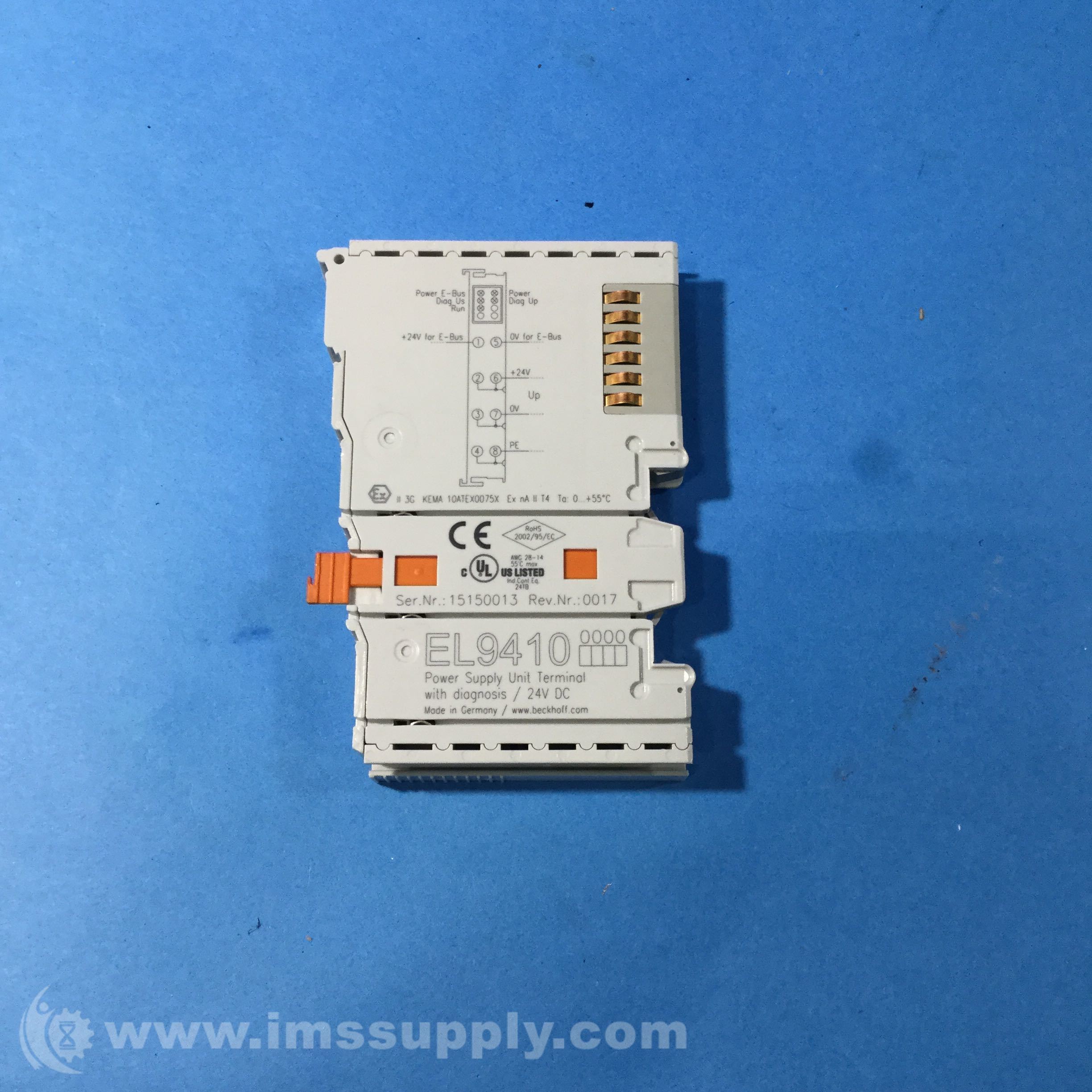 Beckhoff EL9410 Power Supply Terminal, For E-bus - IMS Supply