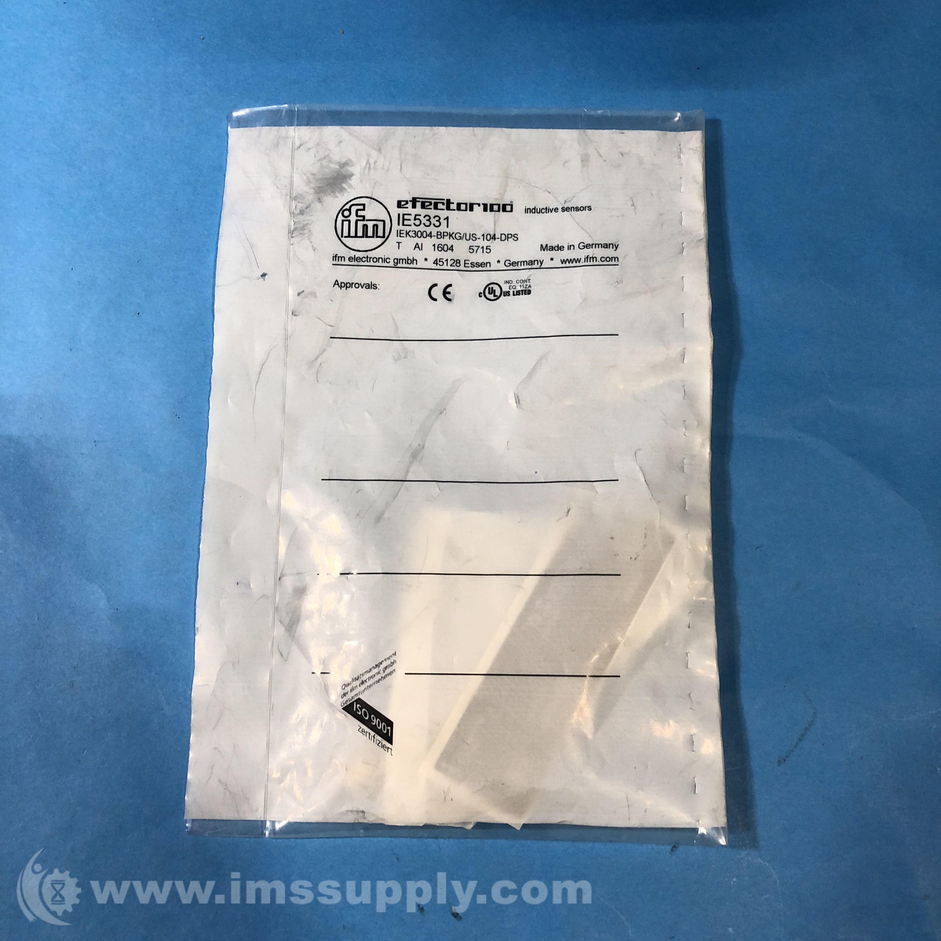 IFM Efector IE5331 IEK3004-BPKG/US-104-DPS Inductive Sensor - IMS Supply