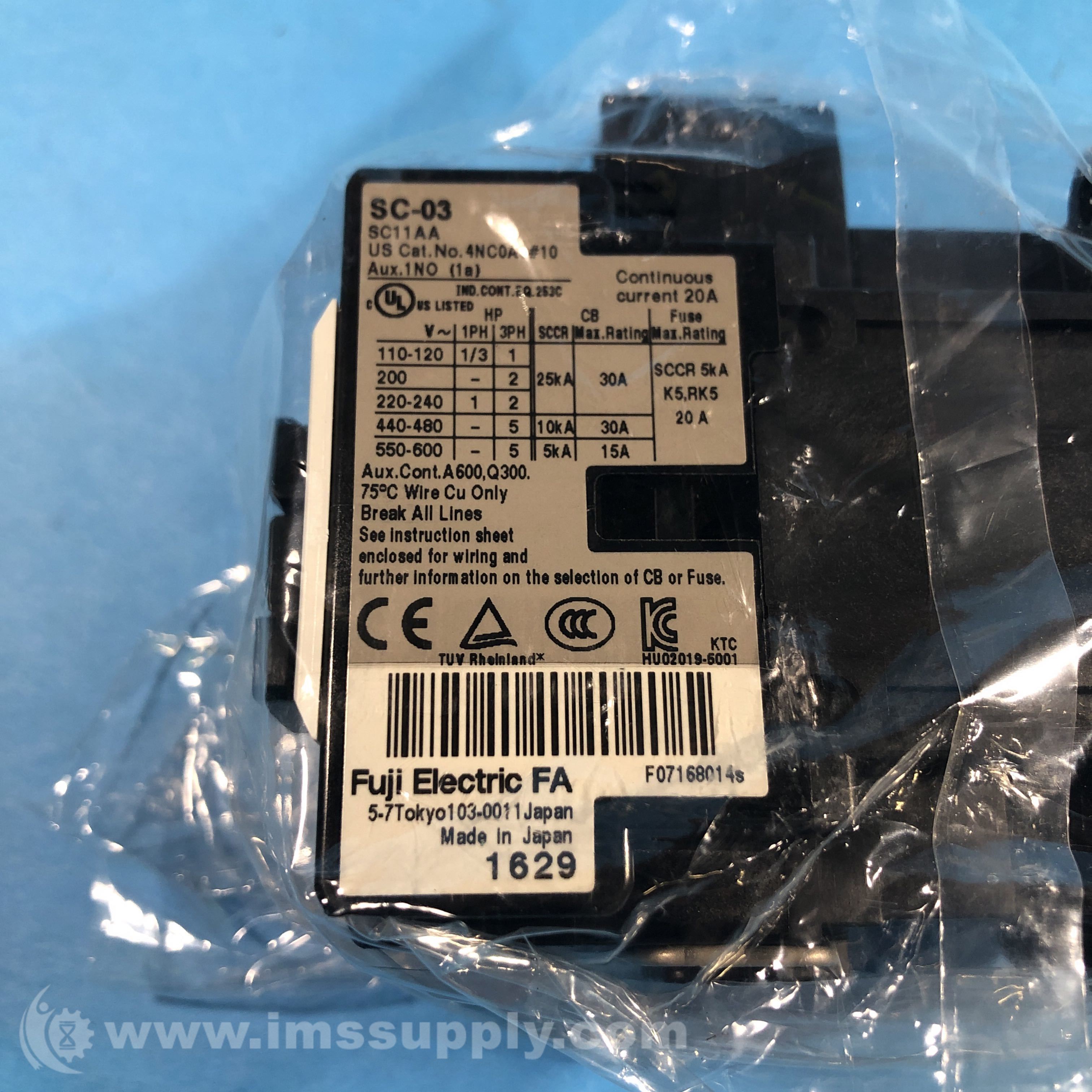 Fuji Electric SC-03 Magnetic Contactor and Starter - IMS Supply