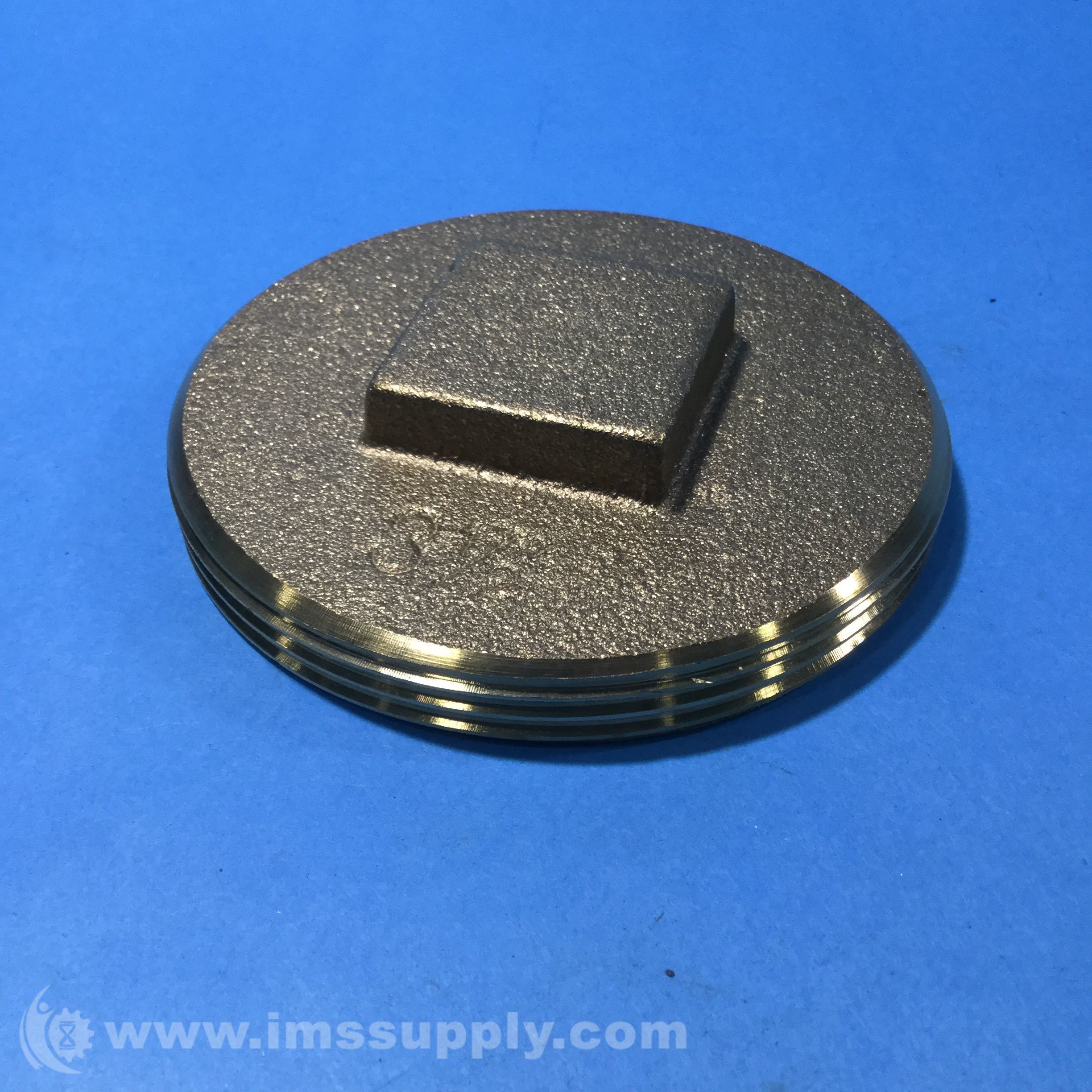 Size 3-1/2 Brass Raised Square Head Plug - IMS Supply