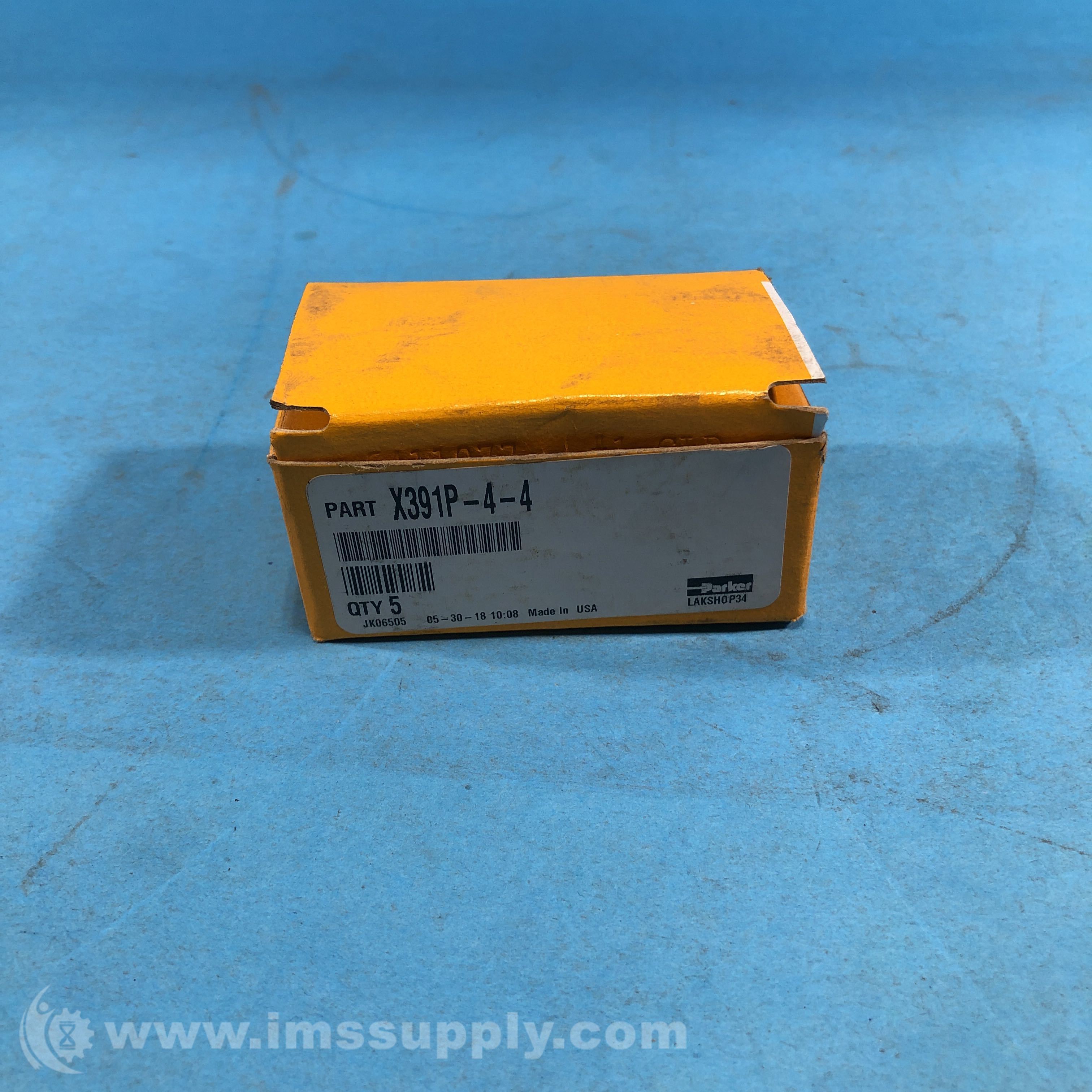 Parker 391P-4-4 Box of 5 Chrome Plated Brass Couplers - IMS Supply