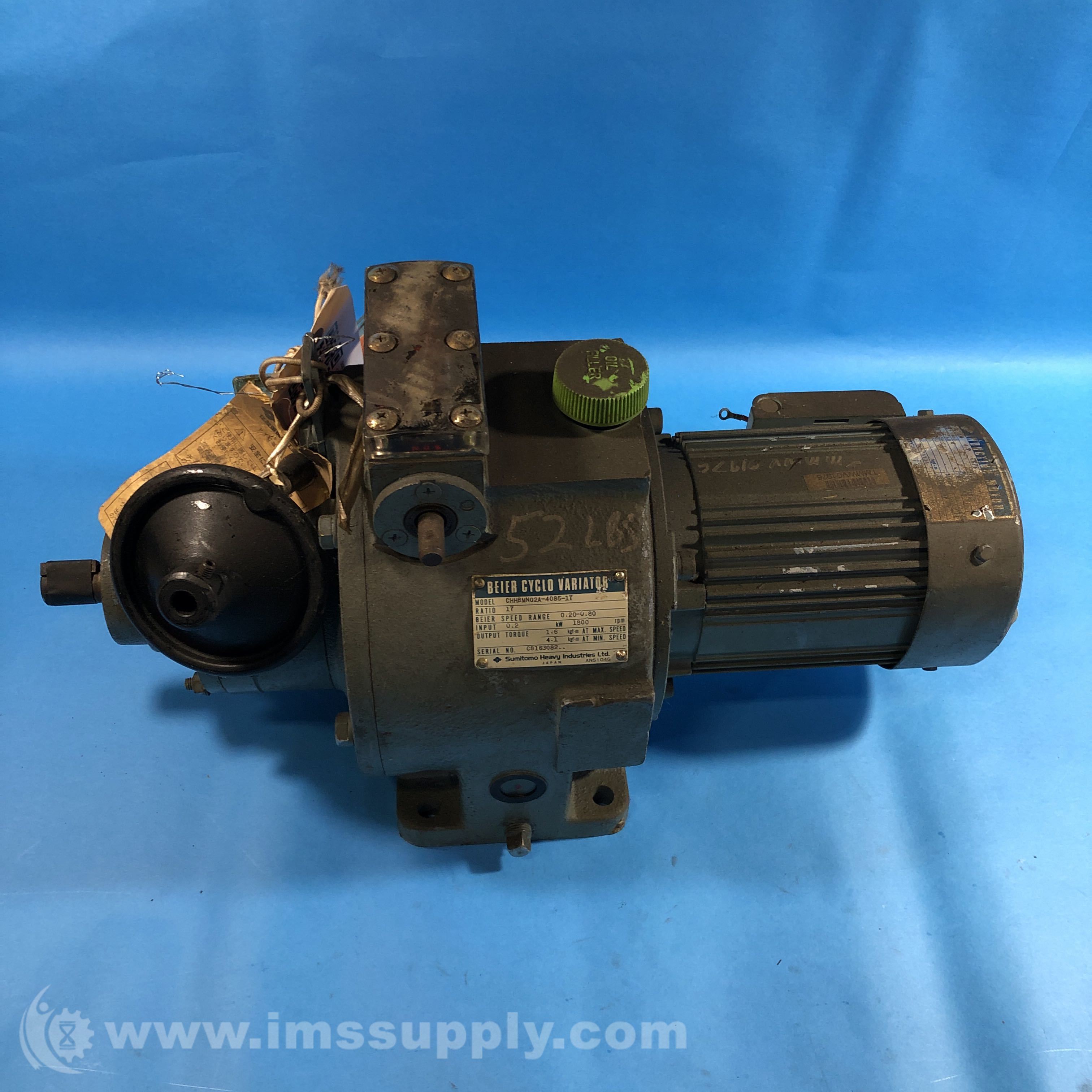 Sumitomo CHHBMN02A-4085-17 Beier Cyclo Variator, 17 Ratio - IMS Supply