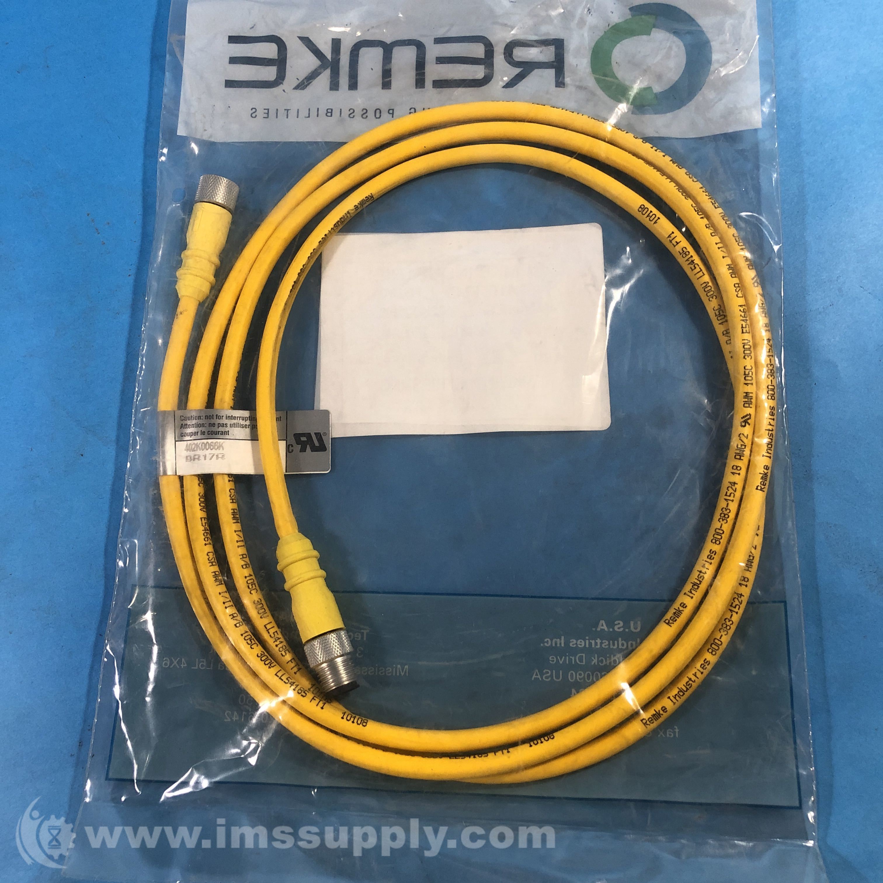 Remke 402K0066K Dual Key Micro-Link Cable Assembly - IMS Supply