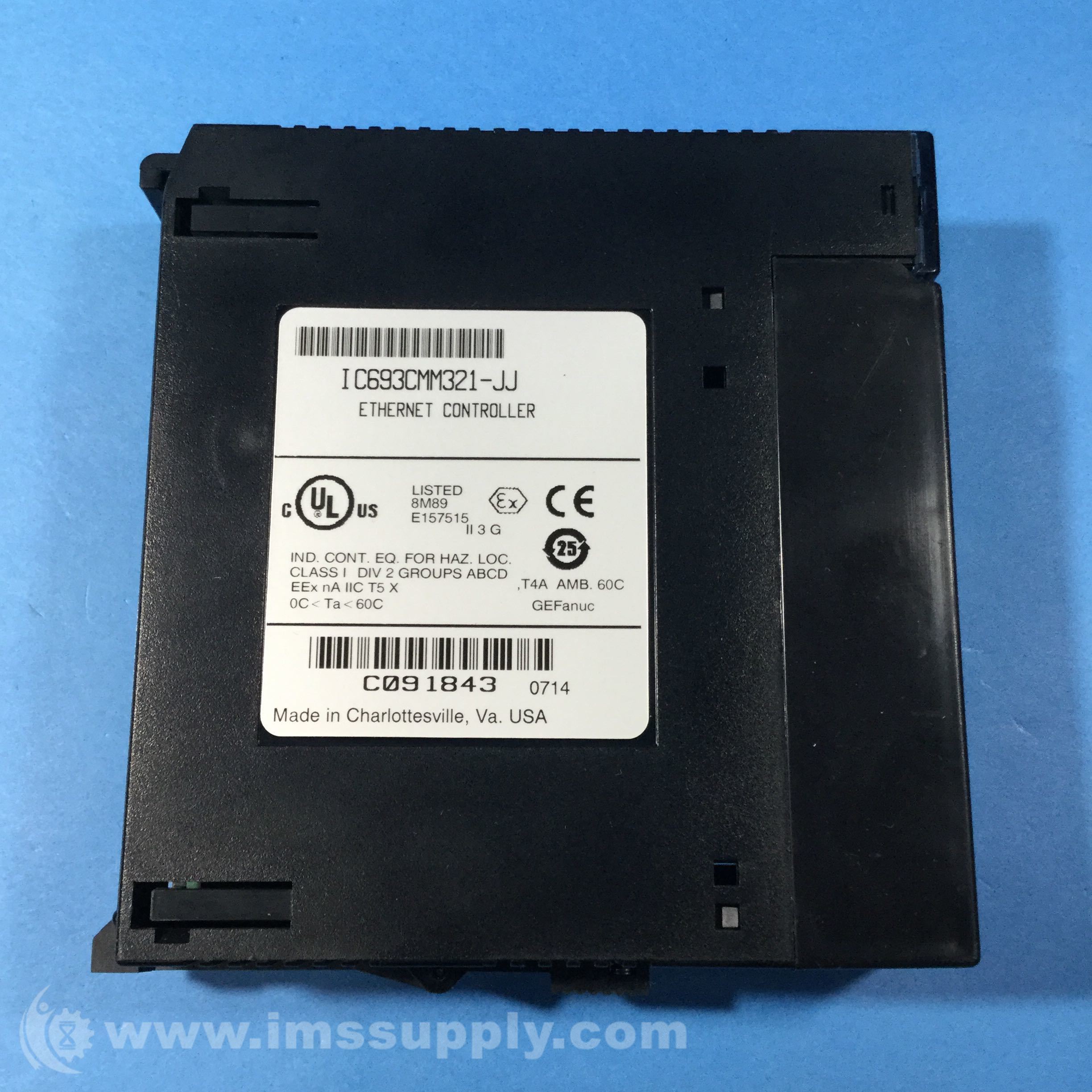 GE Fanuc IC693CMM321-JJ Series 90-30 PLC Ethernet TCP/IP Module - IMS ...