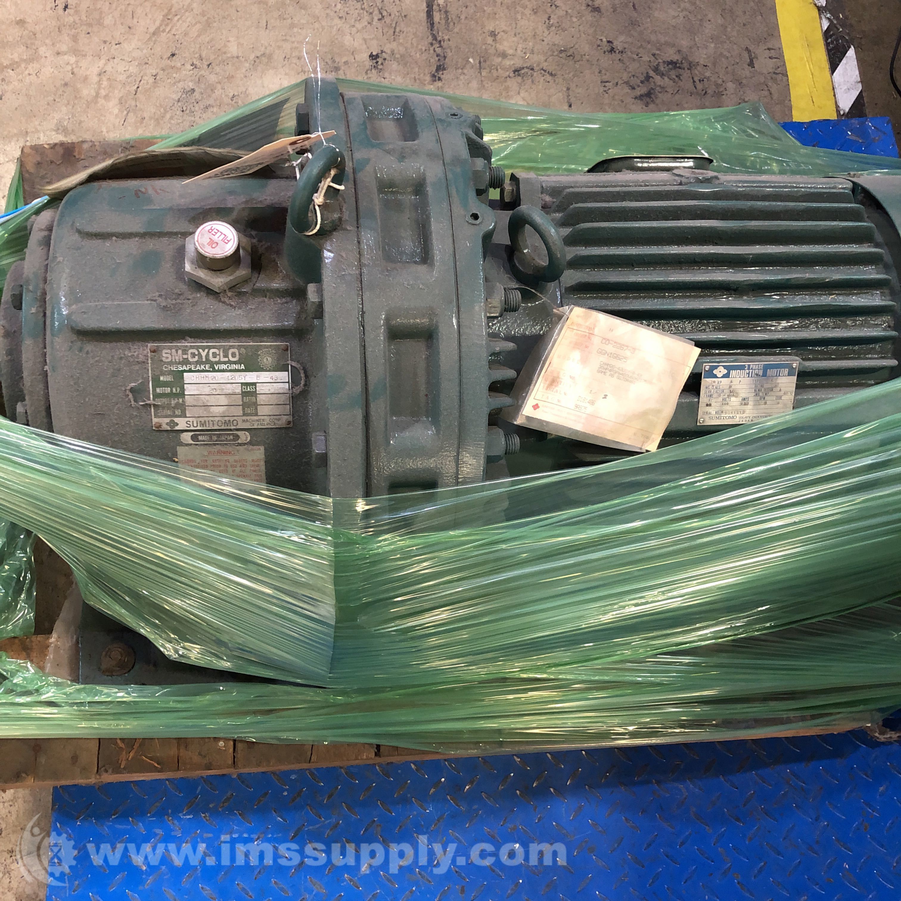 Sumitomo CHHM 20-4205Y-B-43 3-Phase Induction Motor, G-160L Frame - IMS ...