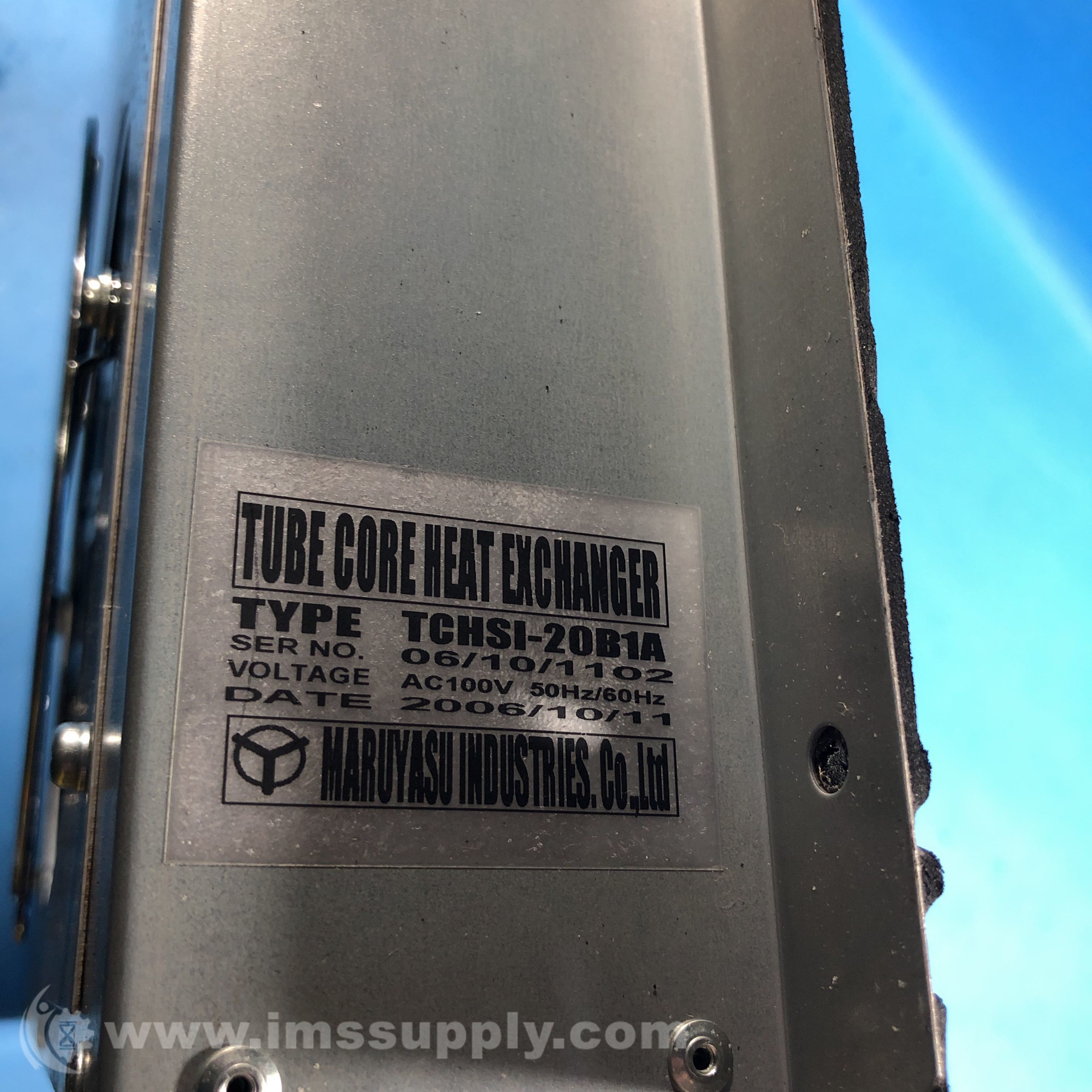Maruyasu TCHSI-20B1A Tube Core Heat Exchanger - IMS Supply