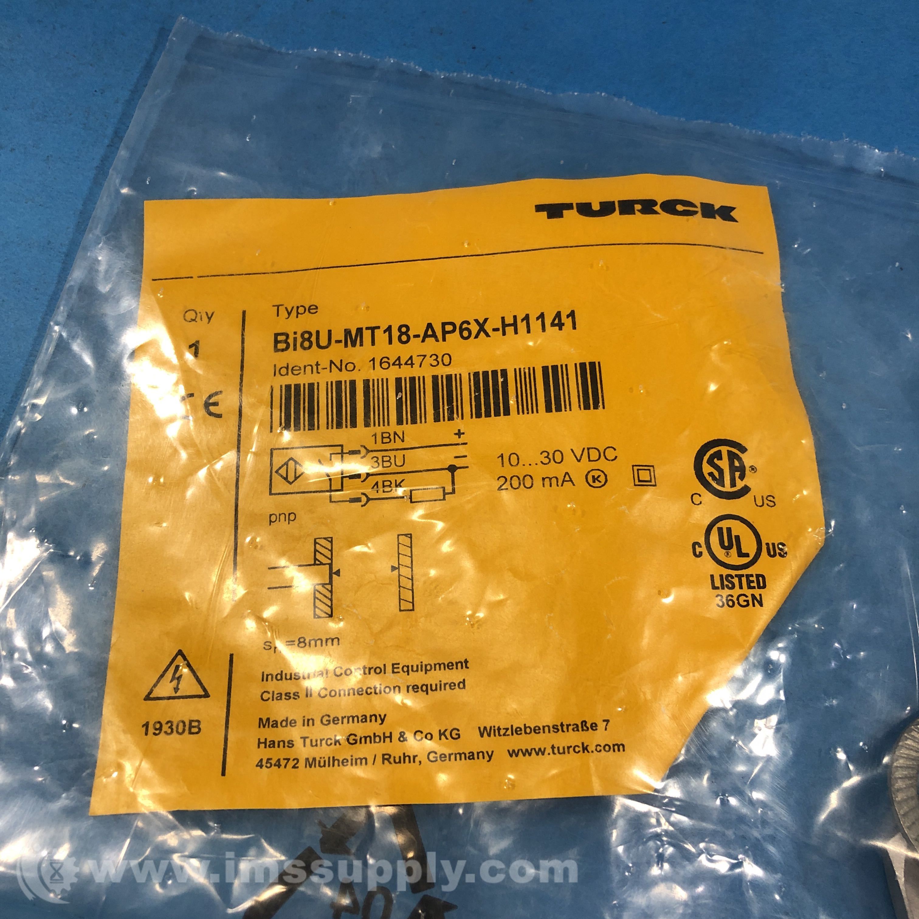 Turck Bi8U-MT18-AP6X-H1141 Proximity Sensor - IMS Supply