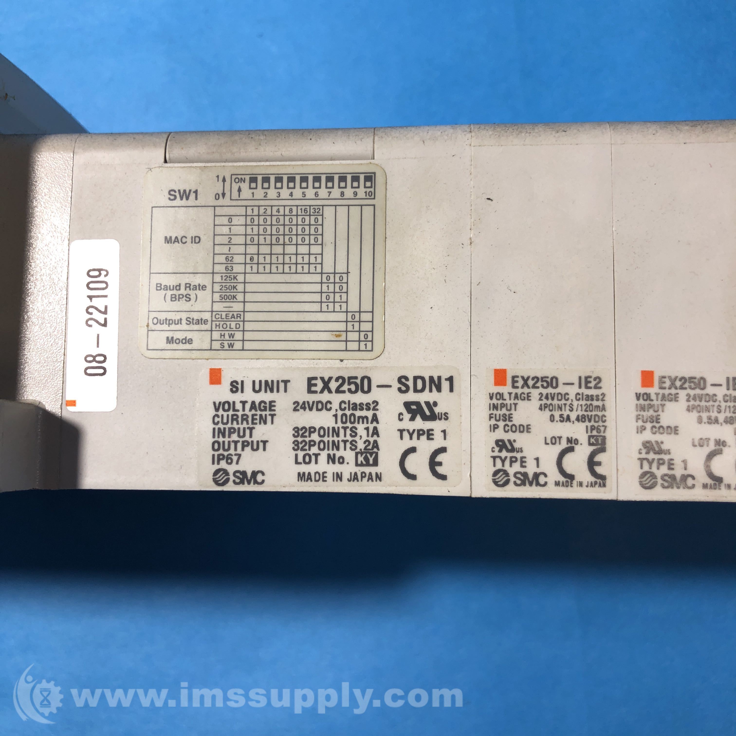 SMC Pneumatics EX250-SDN1 Device Net Serial Interface Unit - IMS Supply