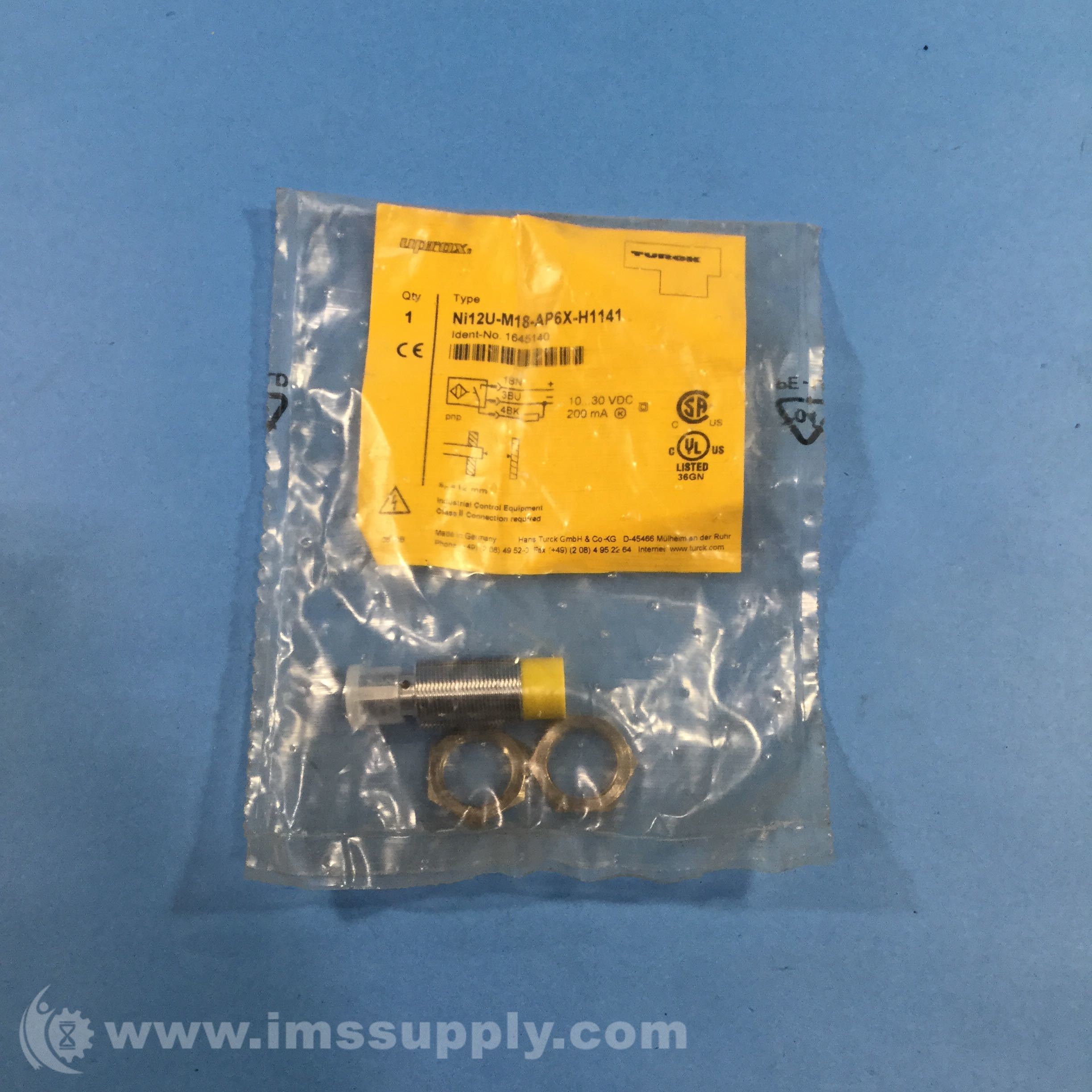 Turck NI12U-M18-AP6X-H1141 Inductive Proximity Sensor - IMS Supply