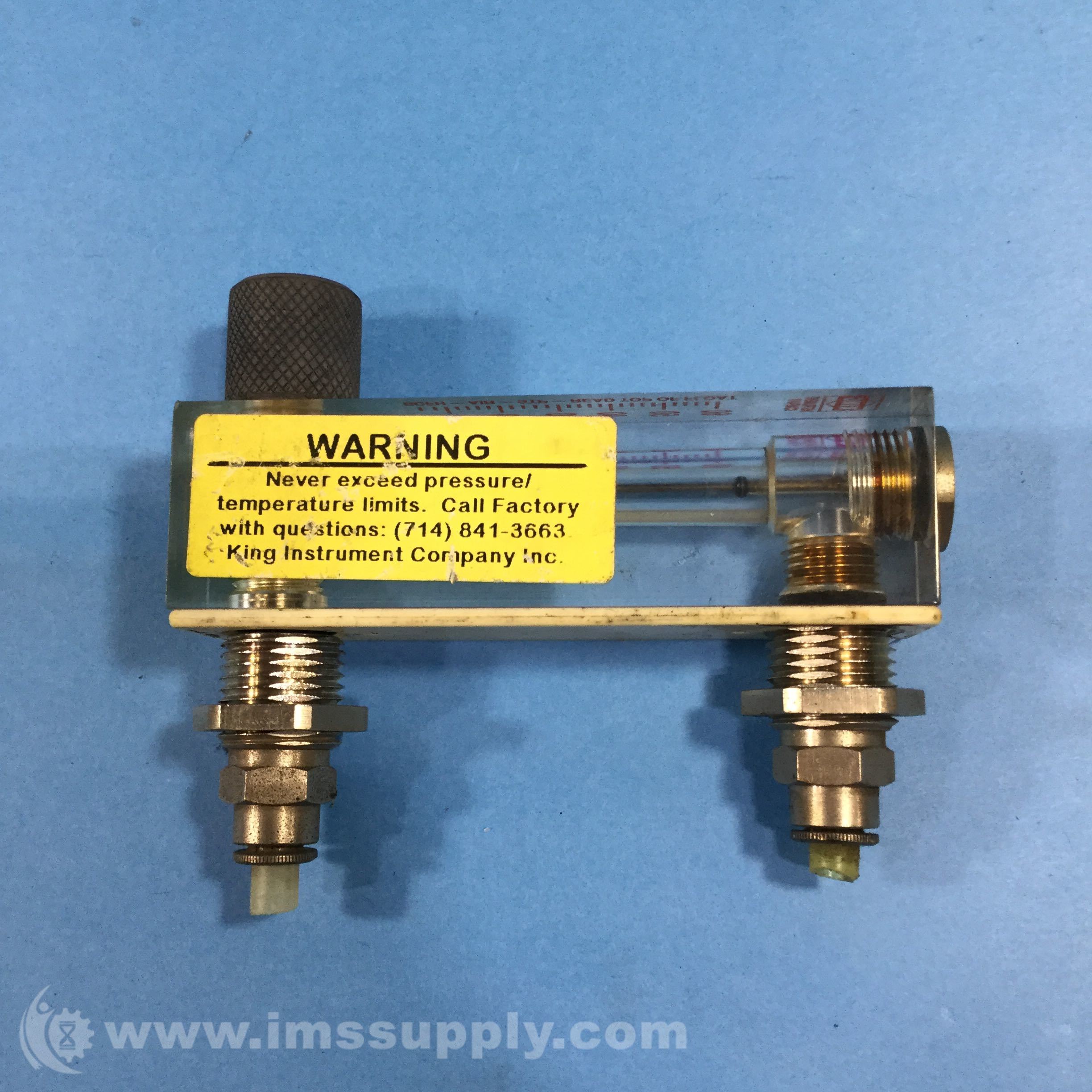 King Instrument SCFH-AIR-STP-READ TOP OF FLOAT Meter - IMS Supply