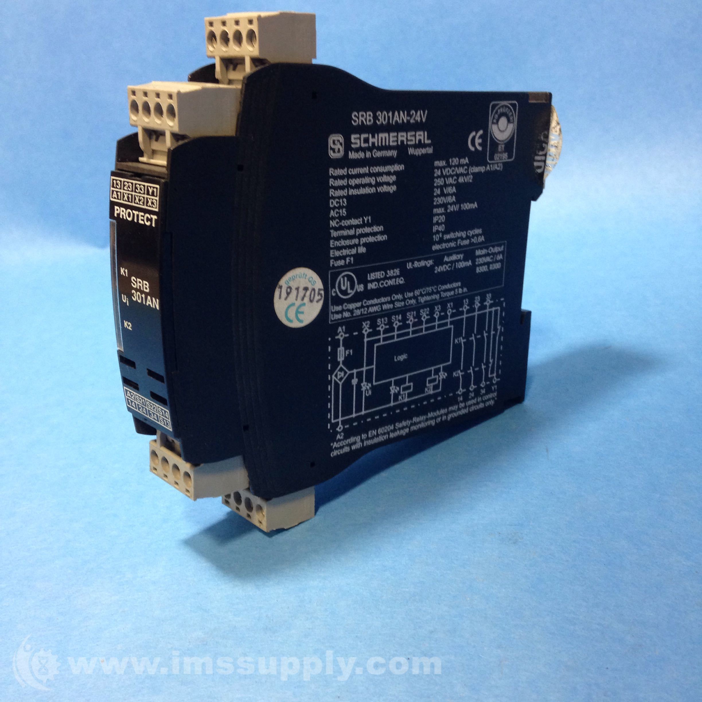 Schmersal SRB 301AN-24V Safety Relay - IMS Supply