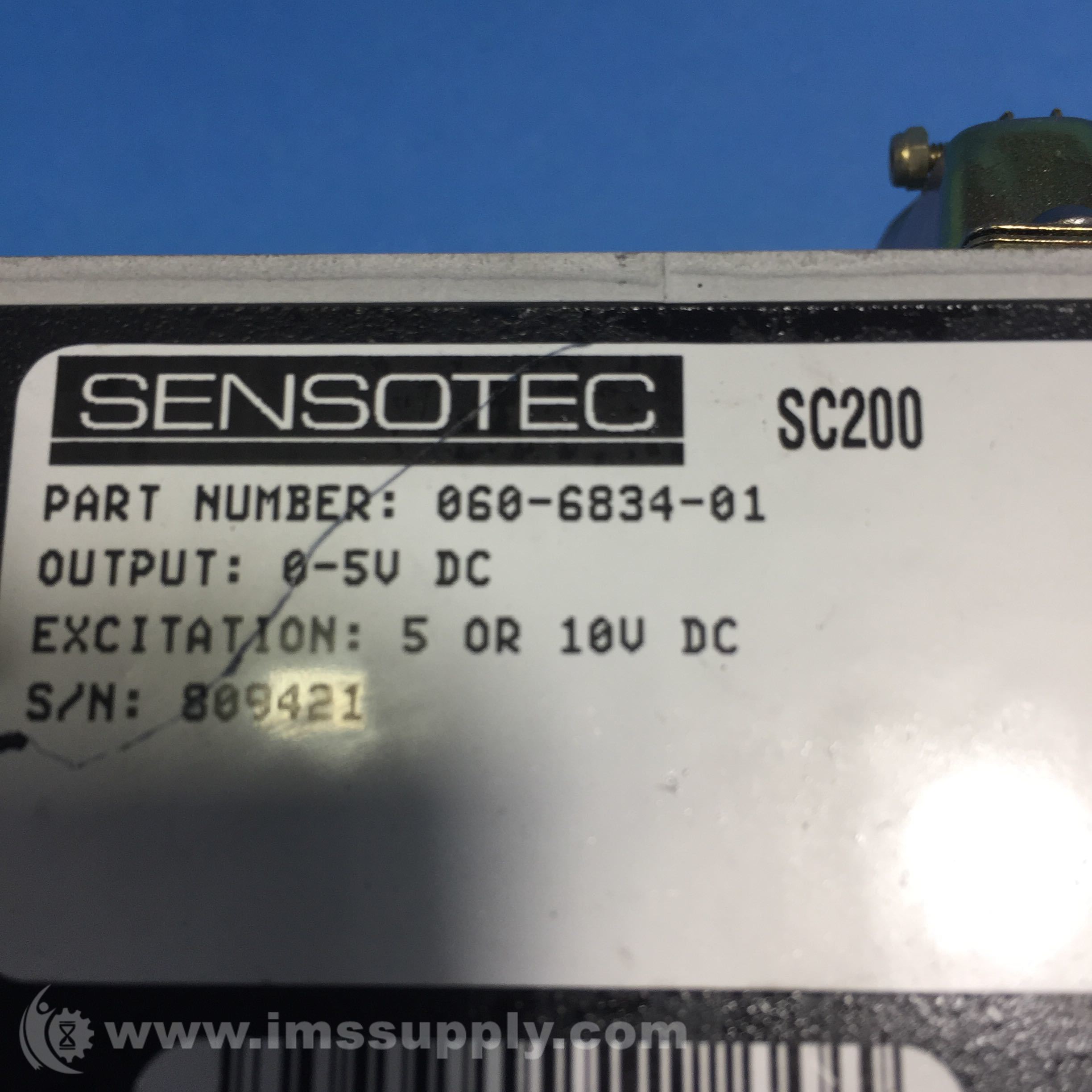 Sensotec 060-6834-01 SC200 Signal Conditioner and Indicator - IMS Supply