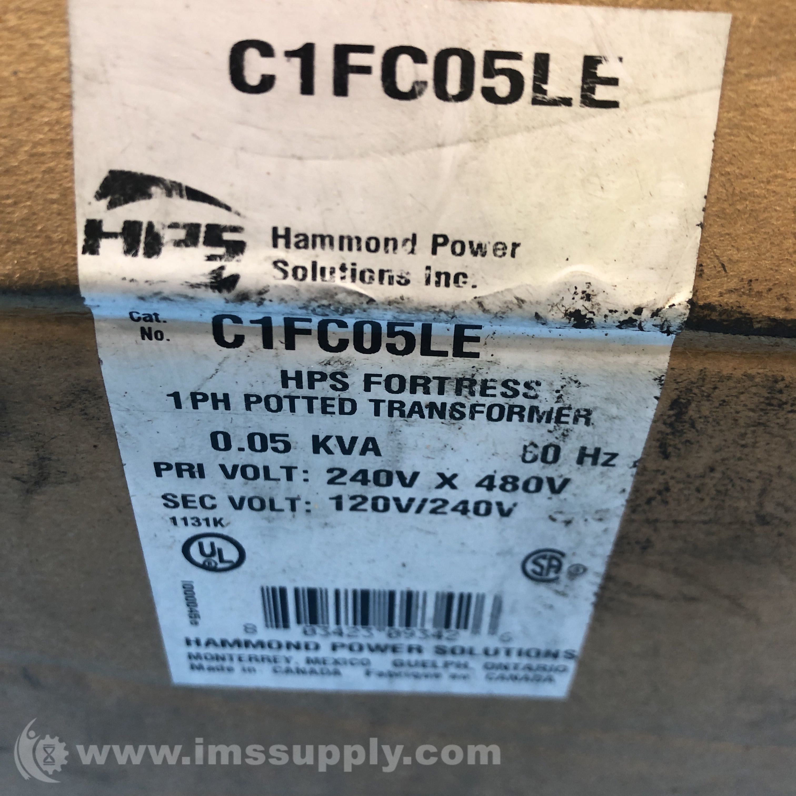 Hammond C1FC05LE General Purpose Transformer, HPS Fortress Series - IMS ...