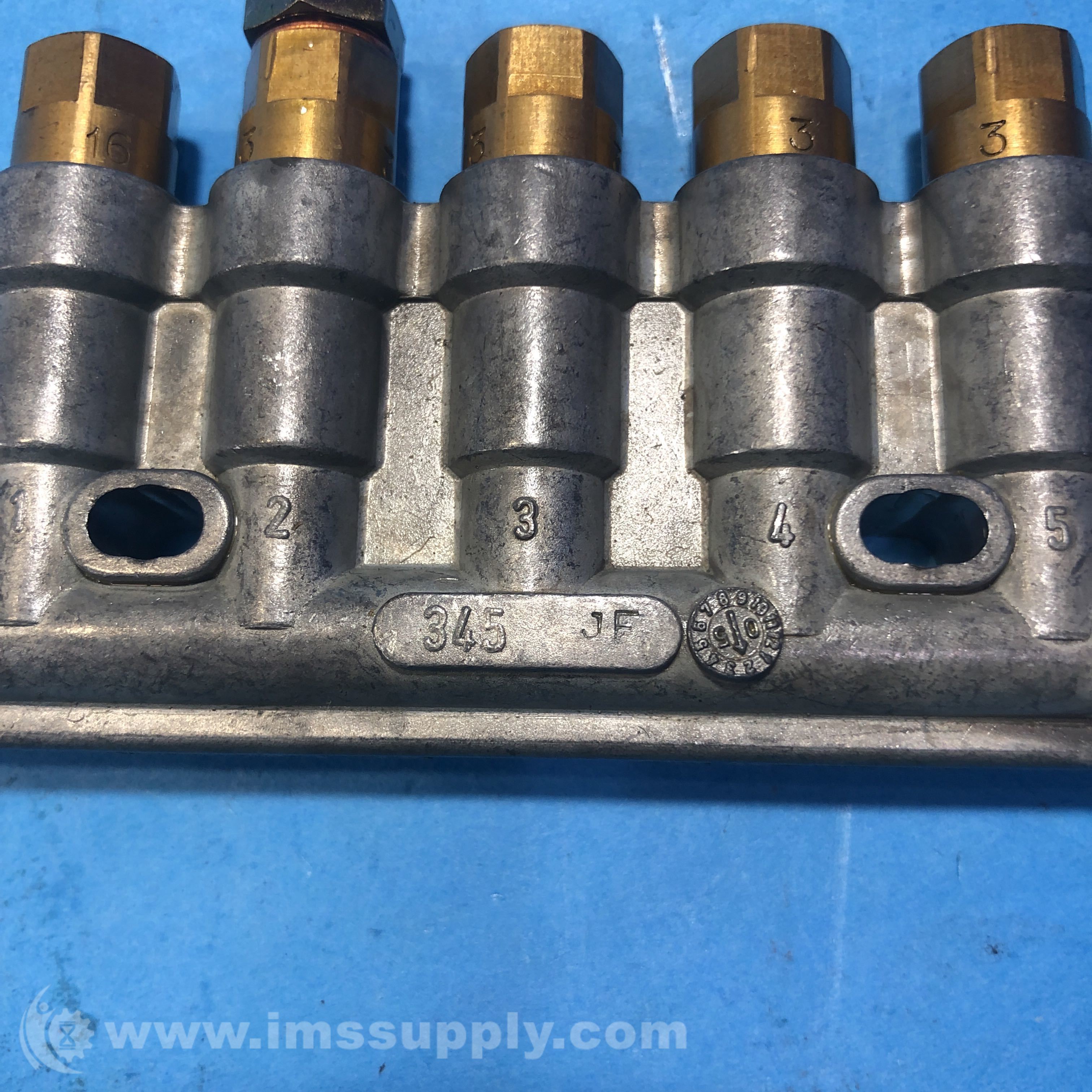 SKF 345-JF 5-Port Lubricant Distributor Manifold Block - IMS Supply