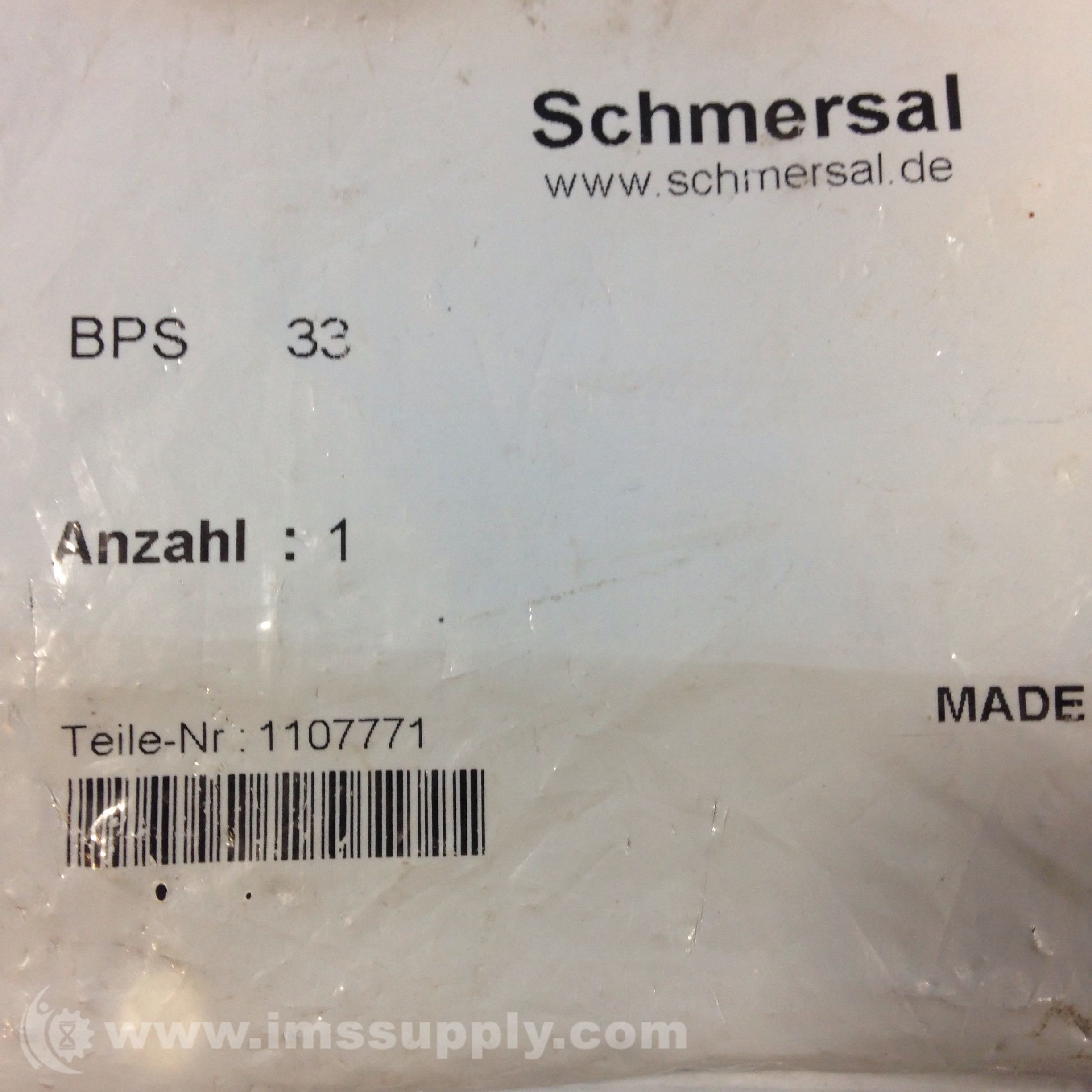 Schmersal BPS-33 Coded Magnetic Actuator for Safety Switches - IMS Supply