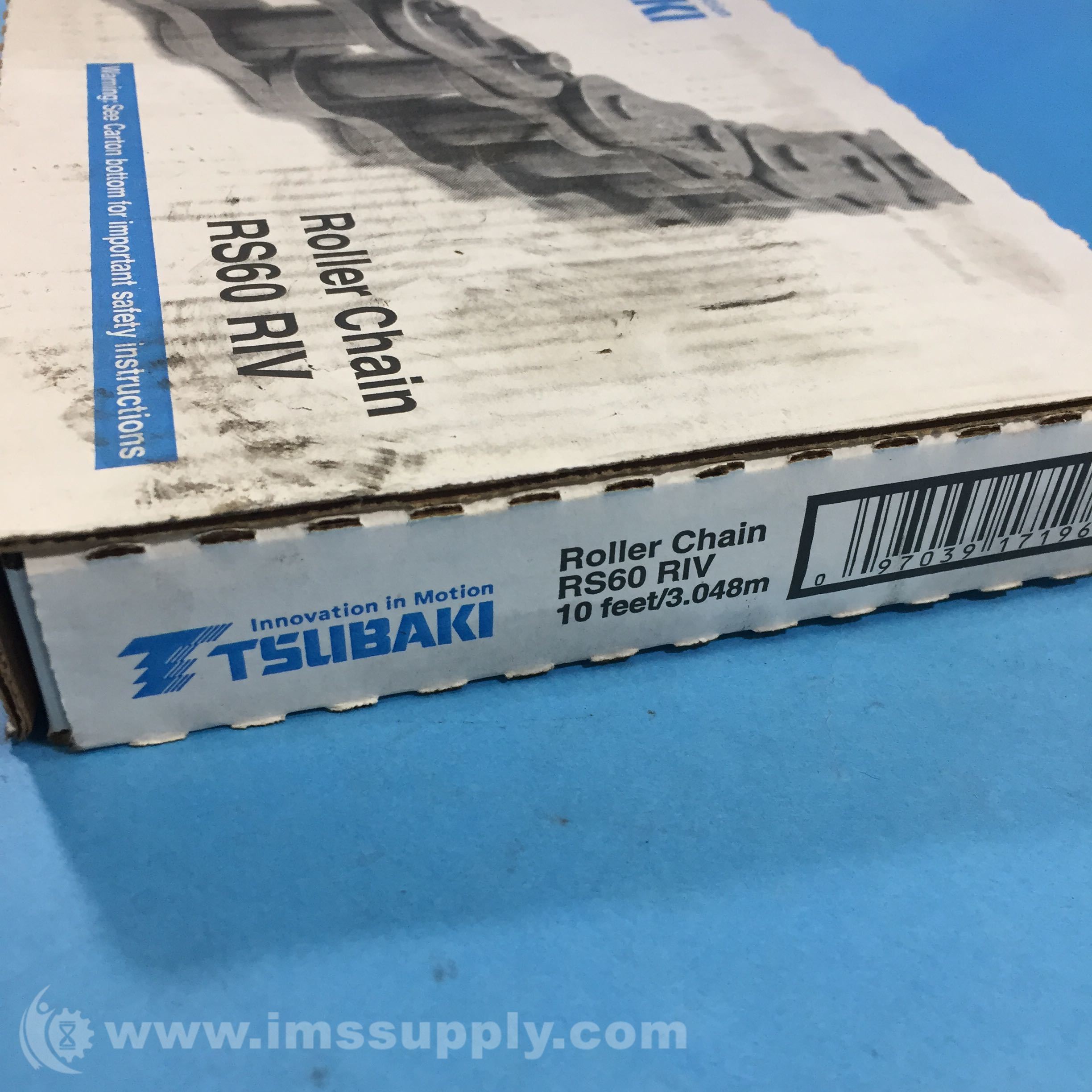 Tsubaki RS60 RIV 10 Foot Roller Chain - IMS Supply