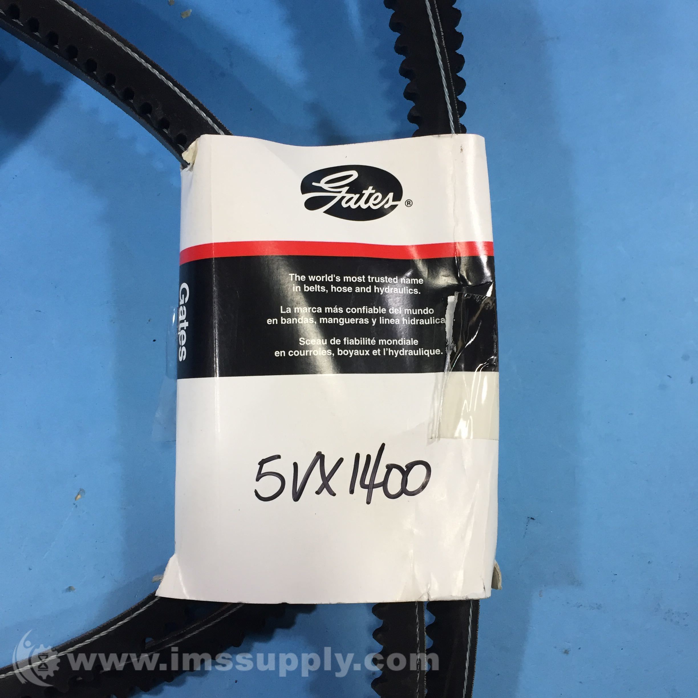 Gates 5VX1400 V-Belt, Oil Resistant, Cogged - IMS Supply