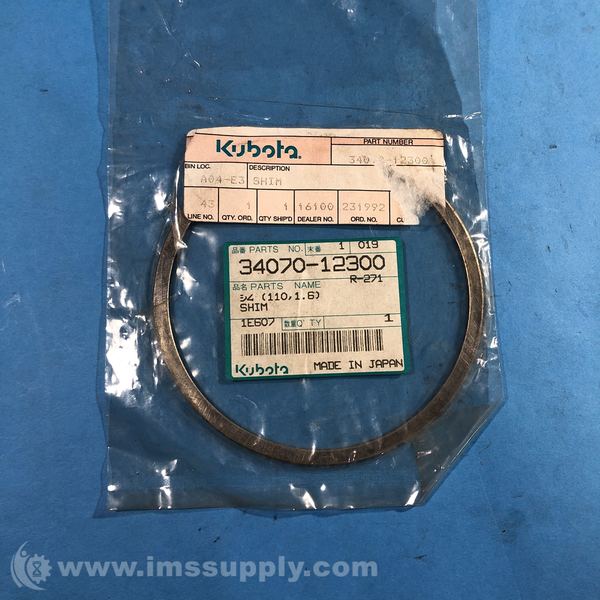 Kubota 34070-12300 Shim - IMS Supply