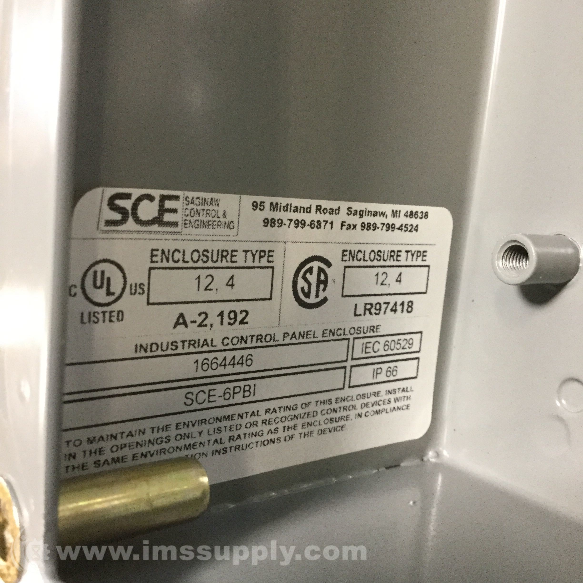 Saginaw Control and Engineering SCE-6PBI PB Enclosure - IMS Supply