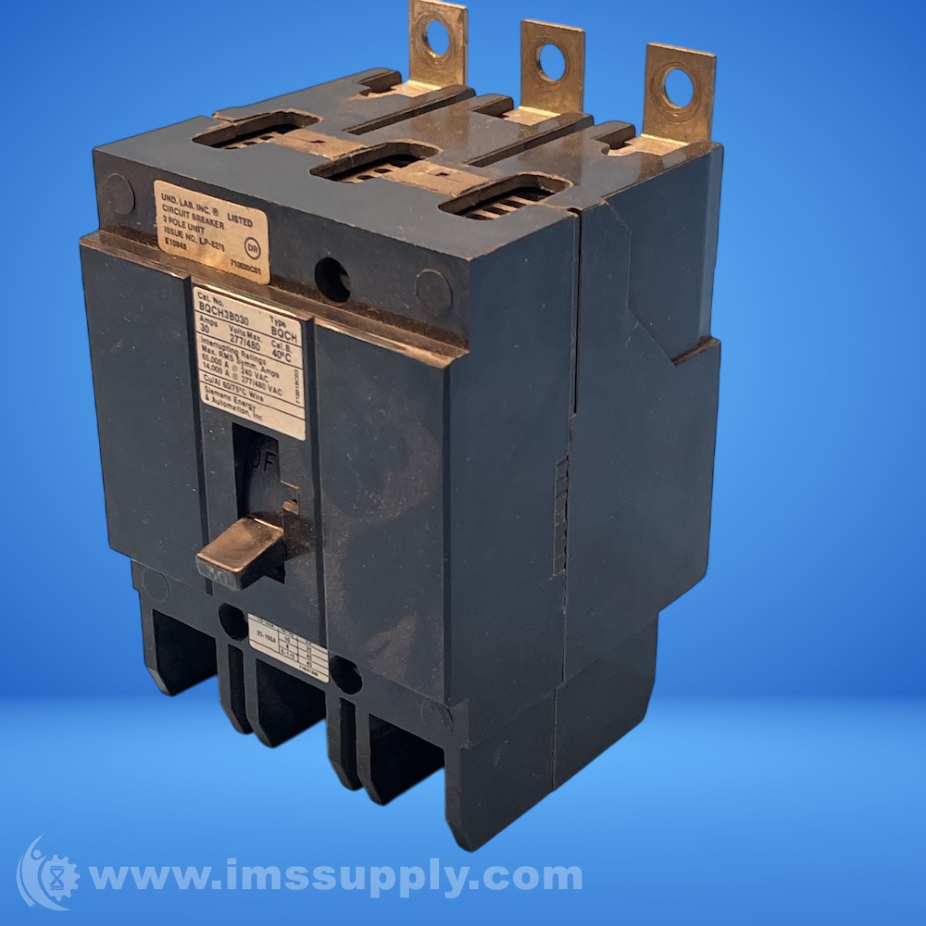 Siemens BQCH3B030 Circuit Breaker, 30 Amp - IMS Supply