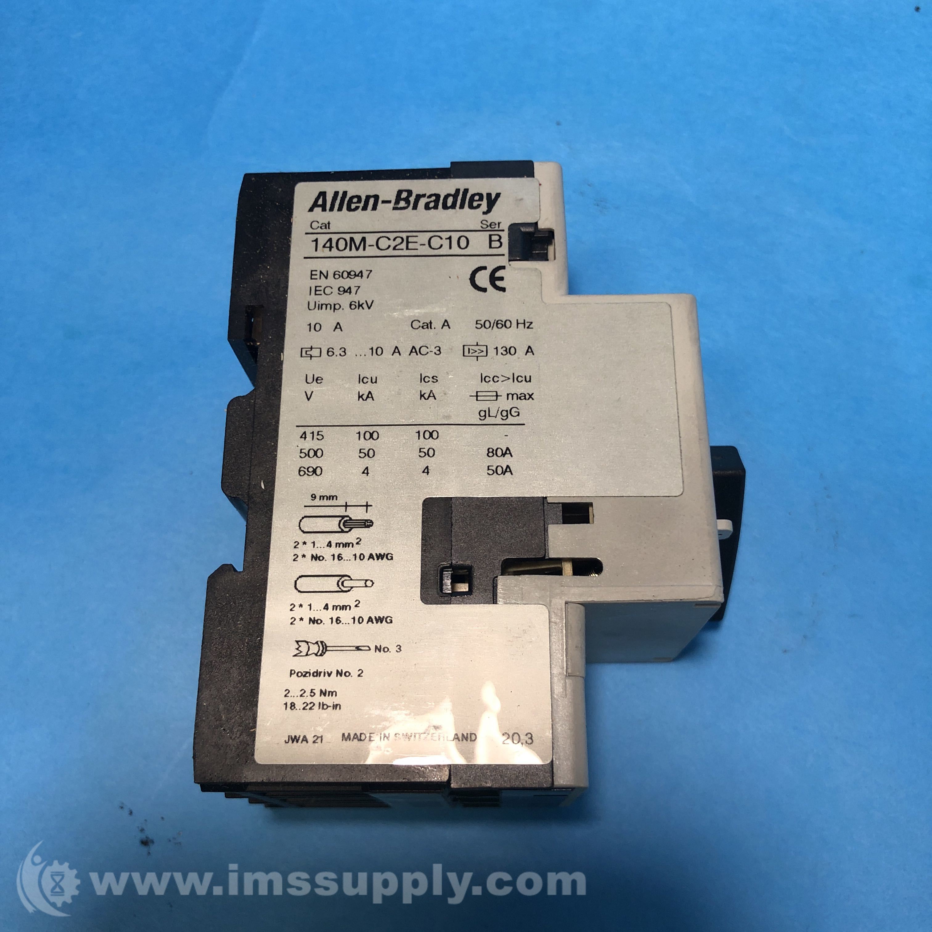 Allen Bradley 140-C2E-C10 Series B Circuit Breaker - IMS Supply