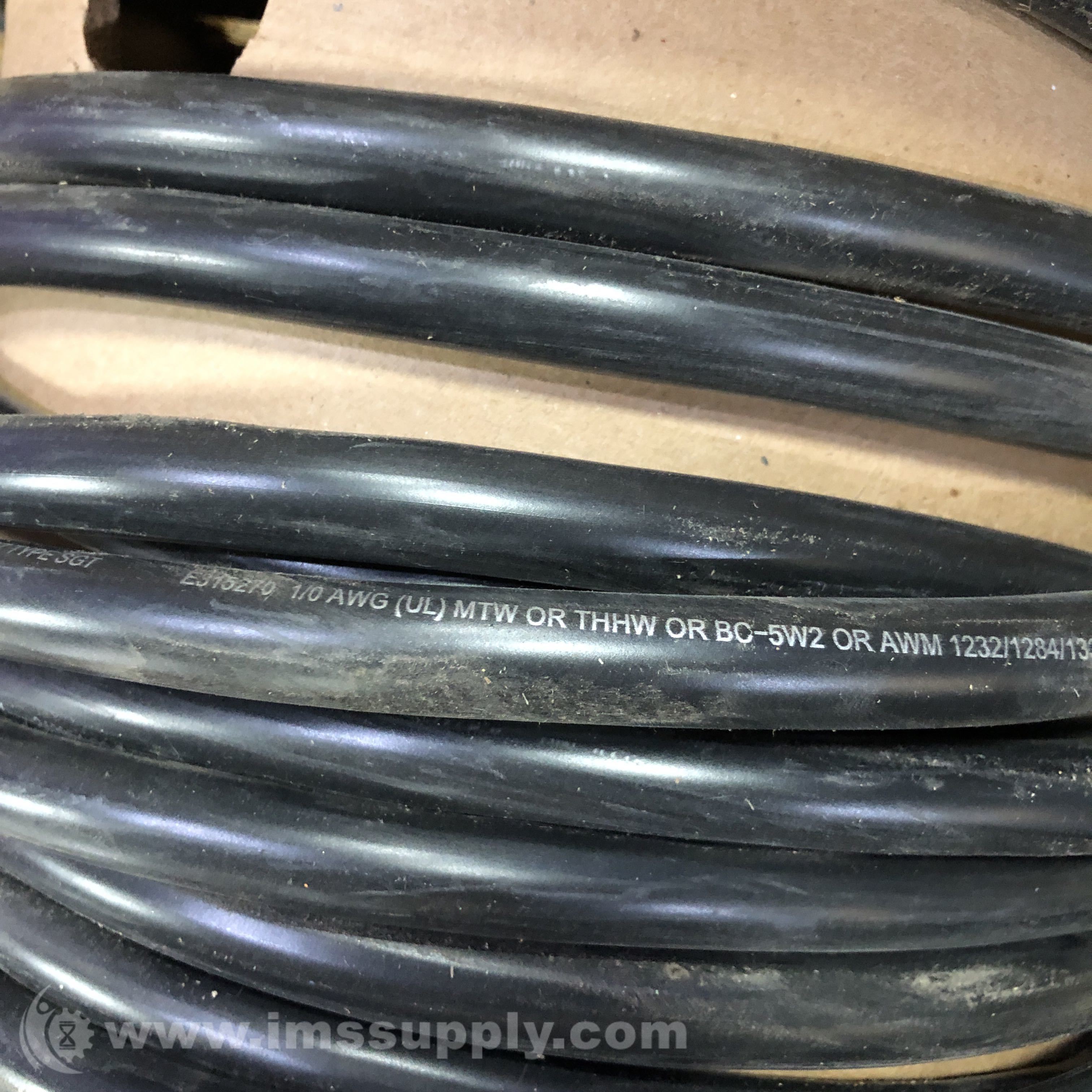 E315270 1/0 AWG Color Black Wire Spool - IMS Supply