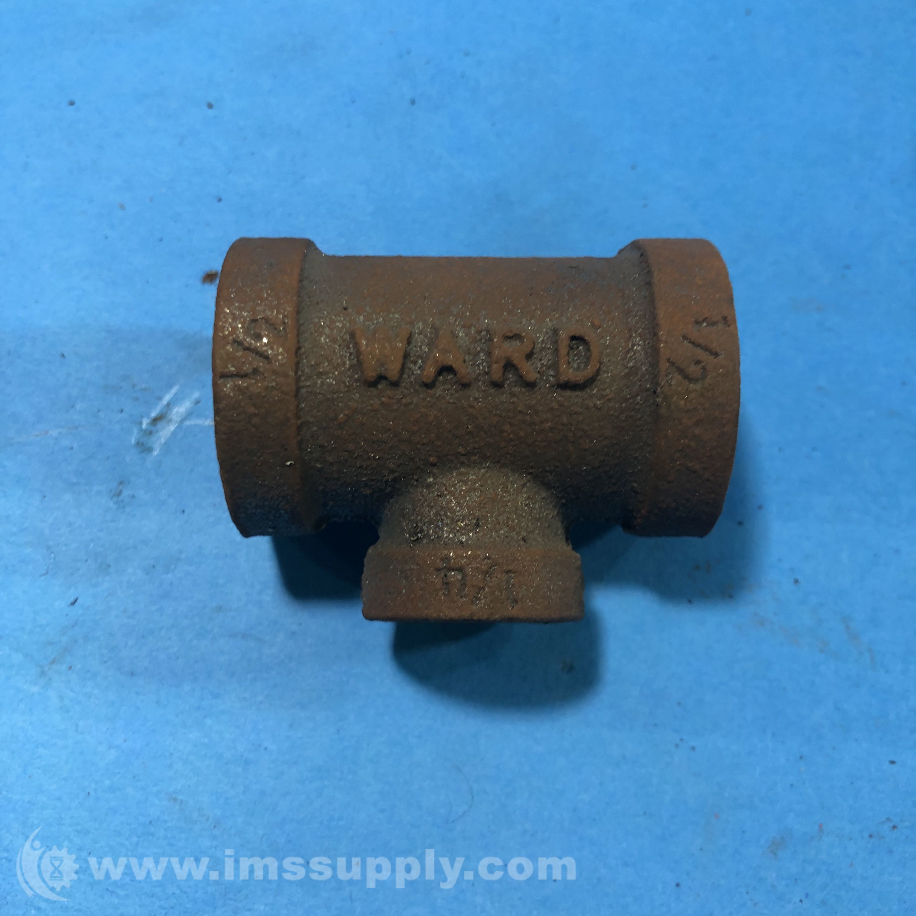 Ward Tee Connector, Threaded Pipe Fitting, Female 1/4x1/2x1/2 - IMS Supply