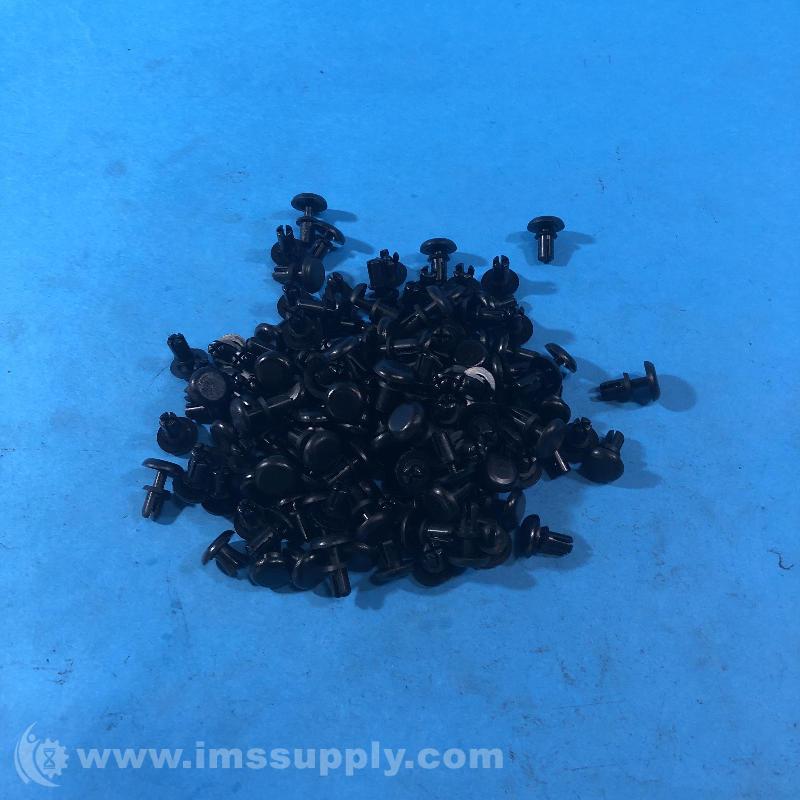 Bag of 140 Black Plastic Rivets Push Type Panel Retainers - IMS Supply