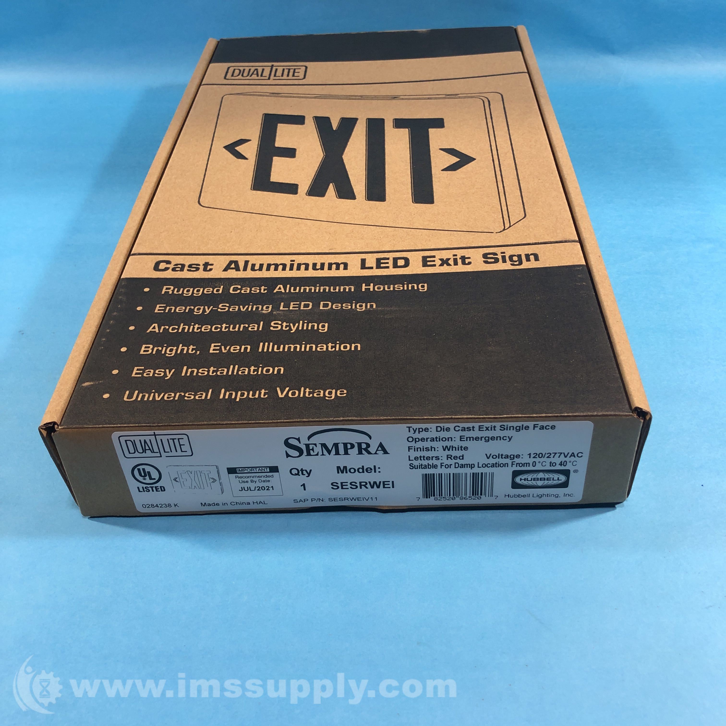 Hubbell SESRWEI DIe Cast Exit Sign - IMS Supply