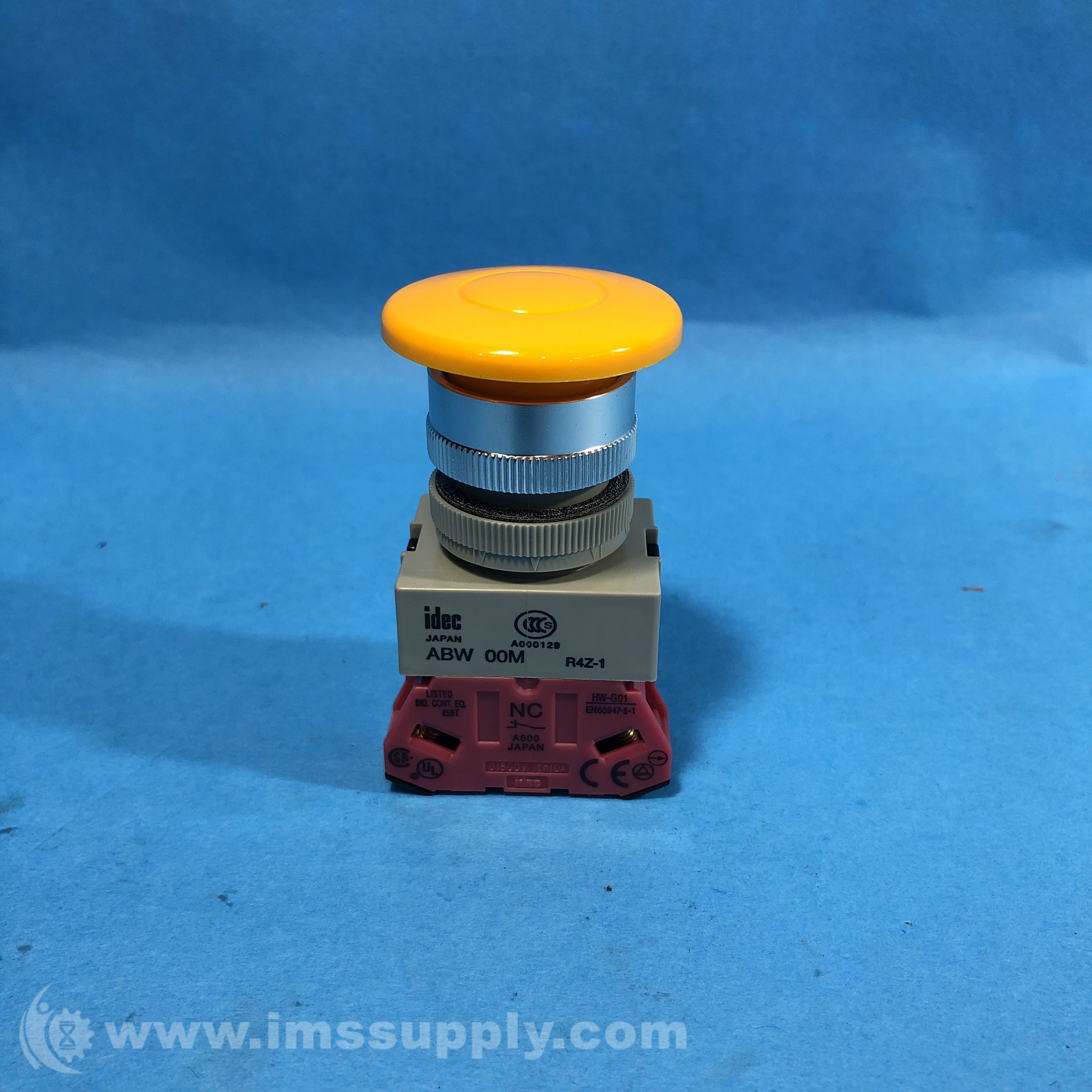 Idec ABW00M Yellow Mushroom Push Button - IMS Supply