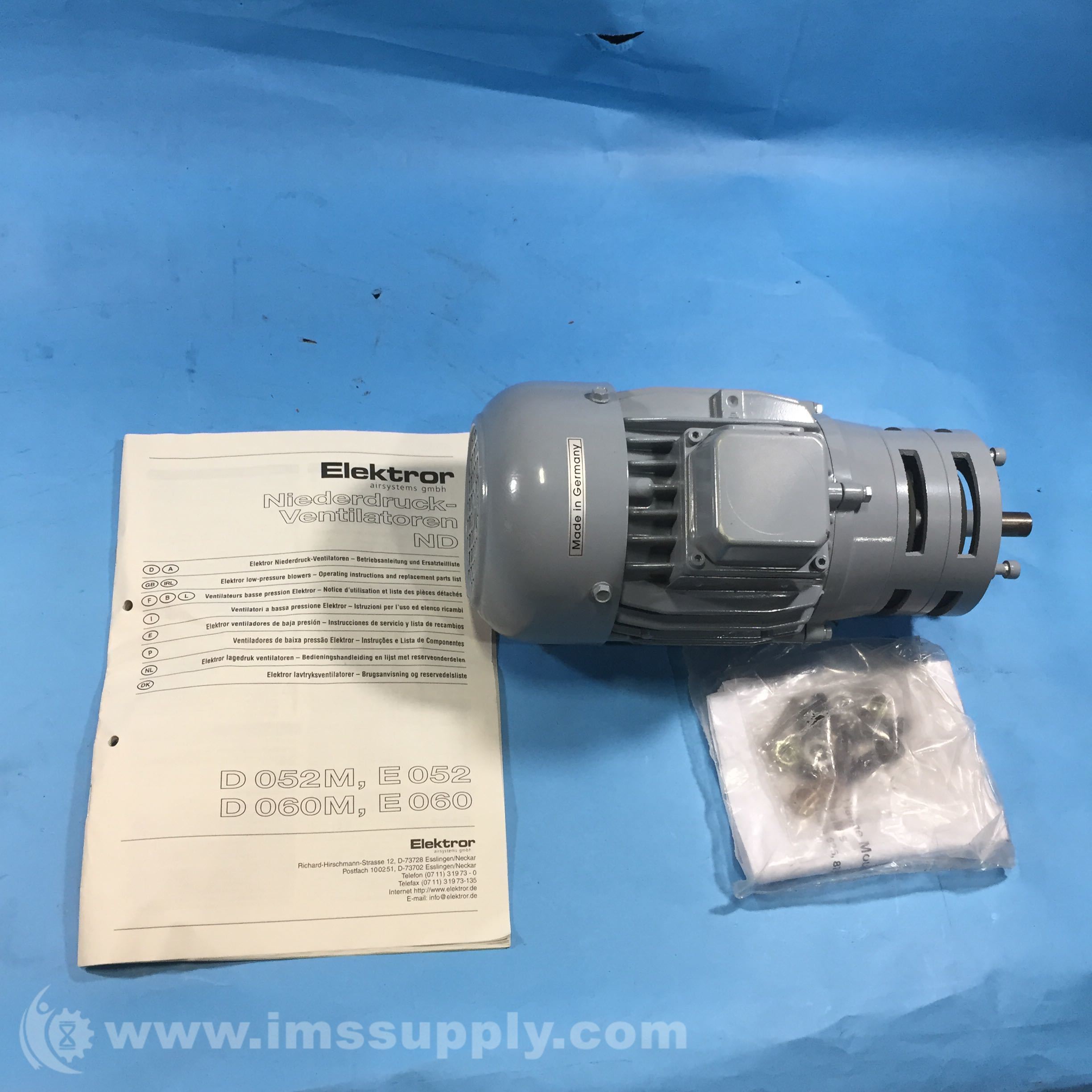 Elektror Airsystems D060/S355 Blower Motor - IMS Supply
