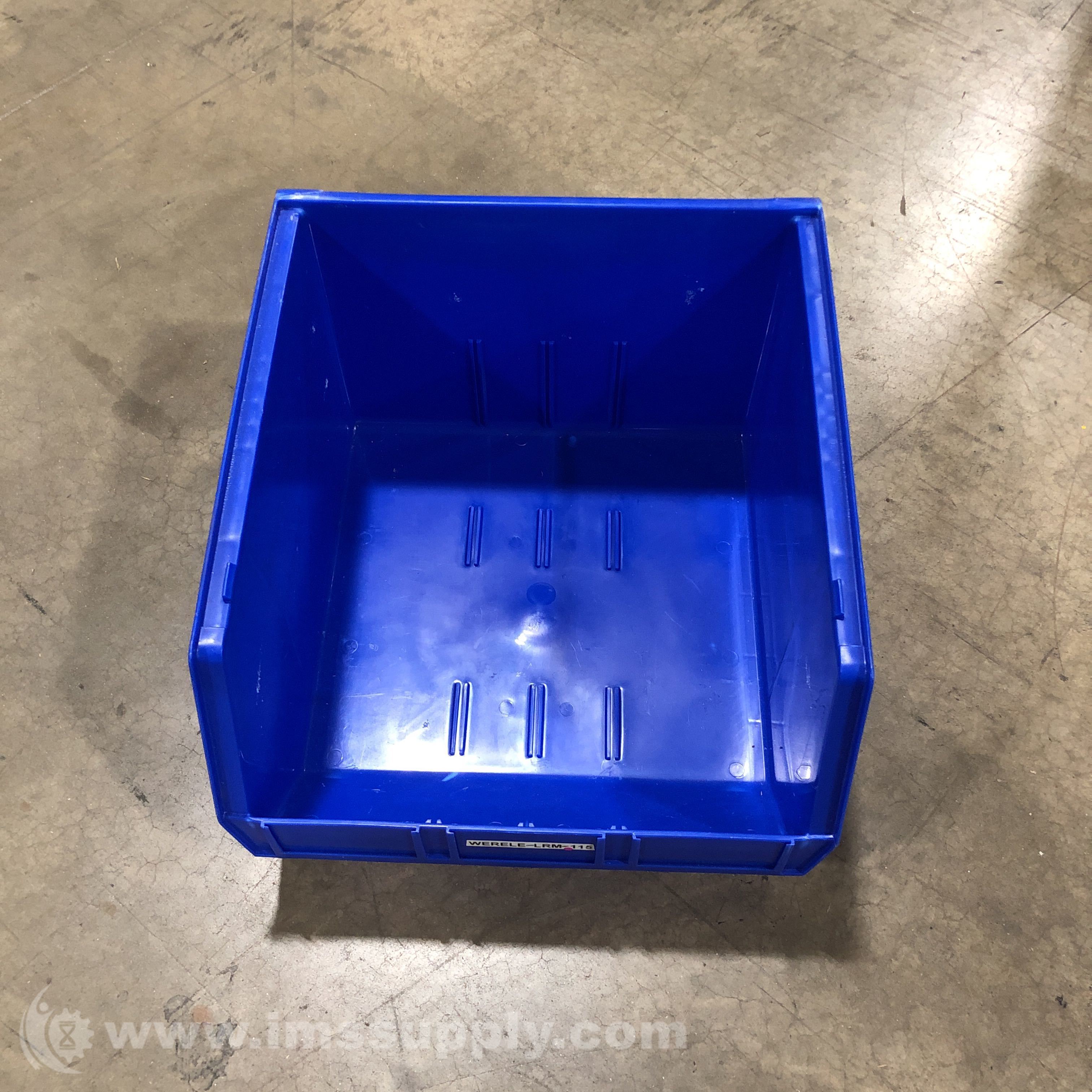 Uline S-12422 Blue Storage Bin, 18 x 16.5 x 11 - IMS Supply