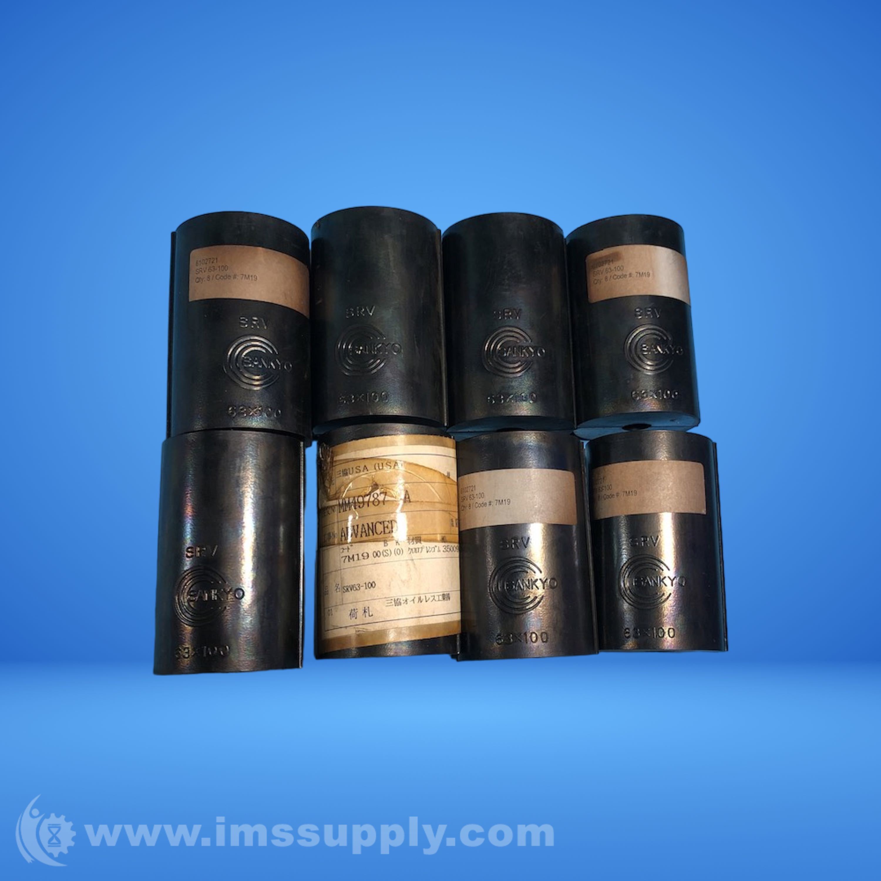 Sankyo Oilless Industry SRV63-100 Rubber Springs Bag of 8 - IMS Supply
