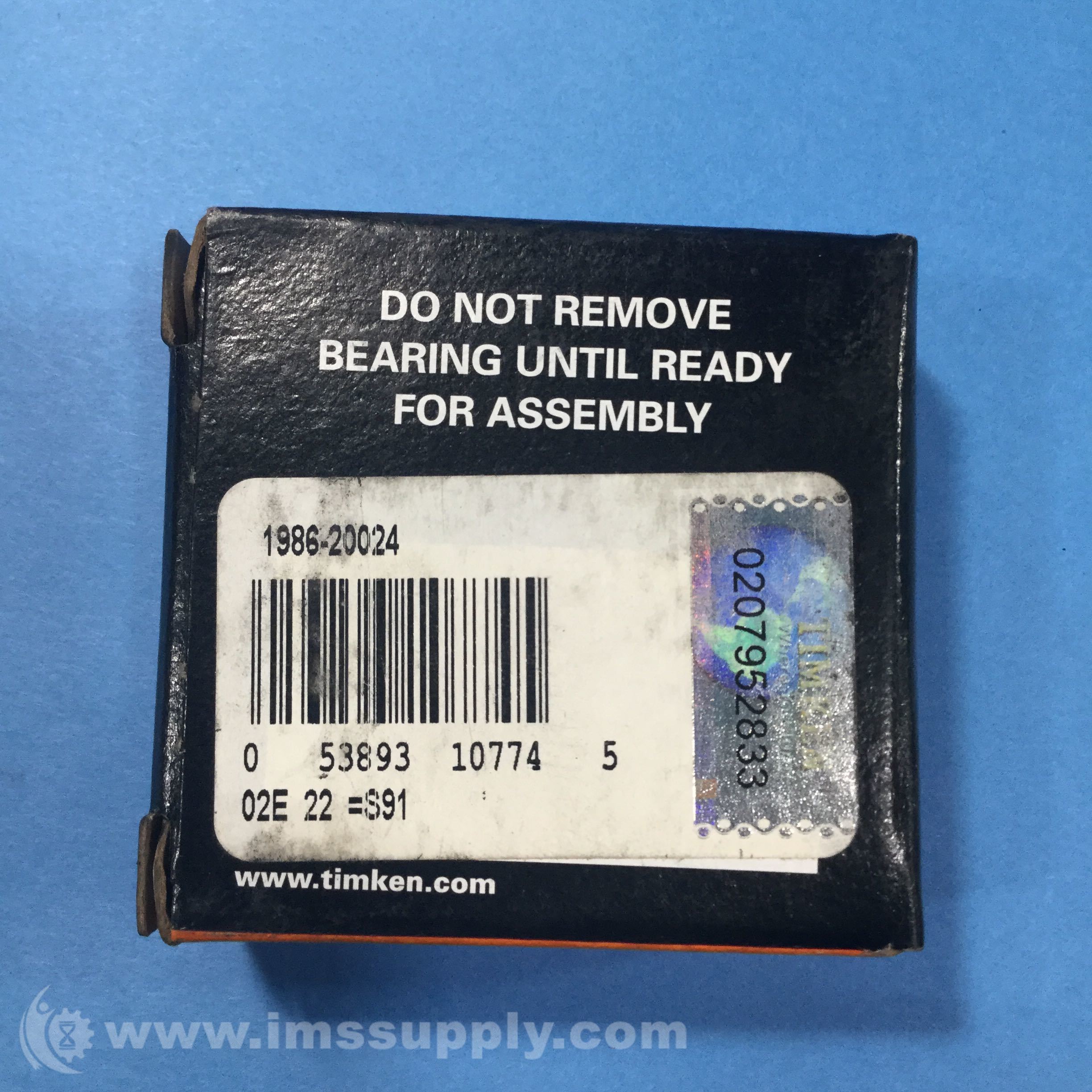 Timken 1986-20024 Tapered Roller Bearing Cone - IMS Supply