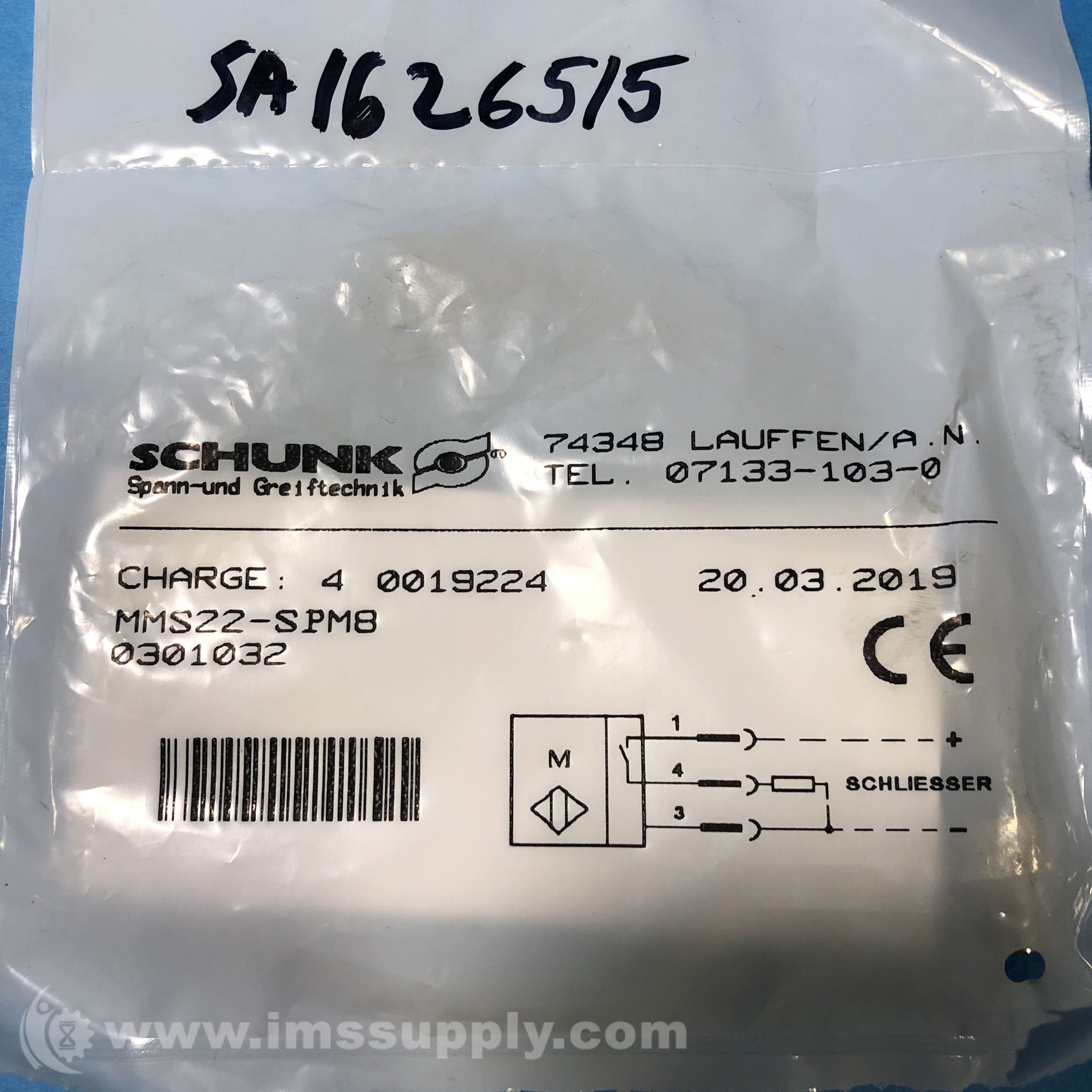Schunk MMS22-SPM8 Magnetic Sensor - IMS Supply