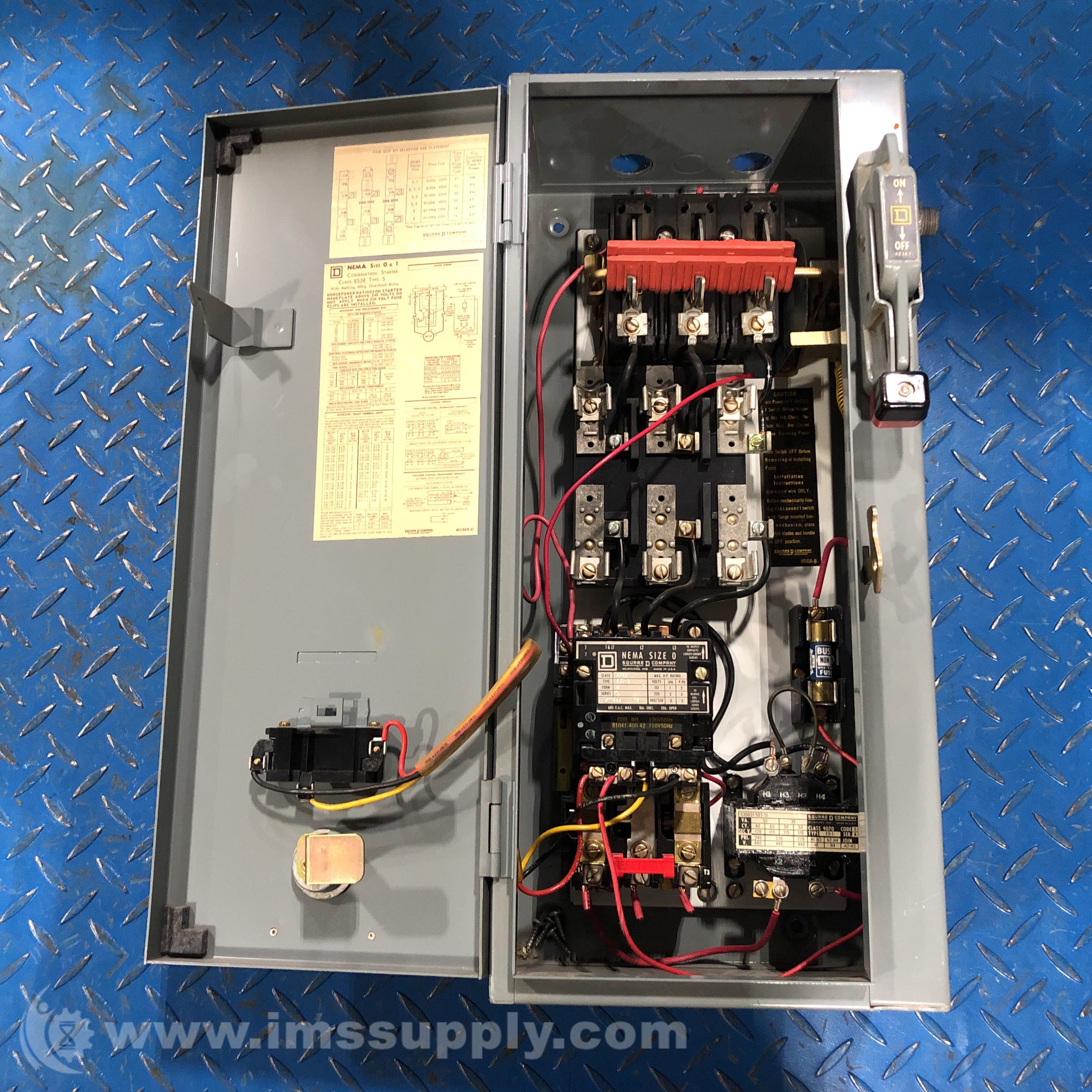 Square D SBG-13 CFTX1 Reversing Combination Starter Series A - IMS Supply