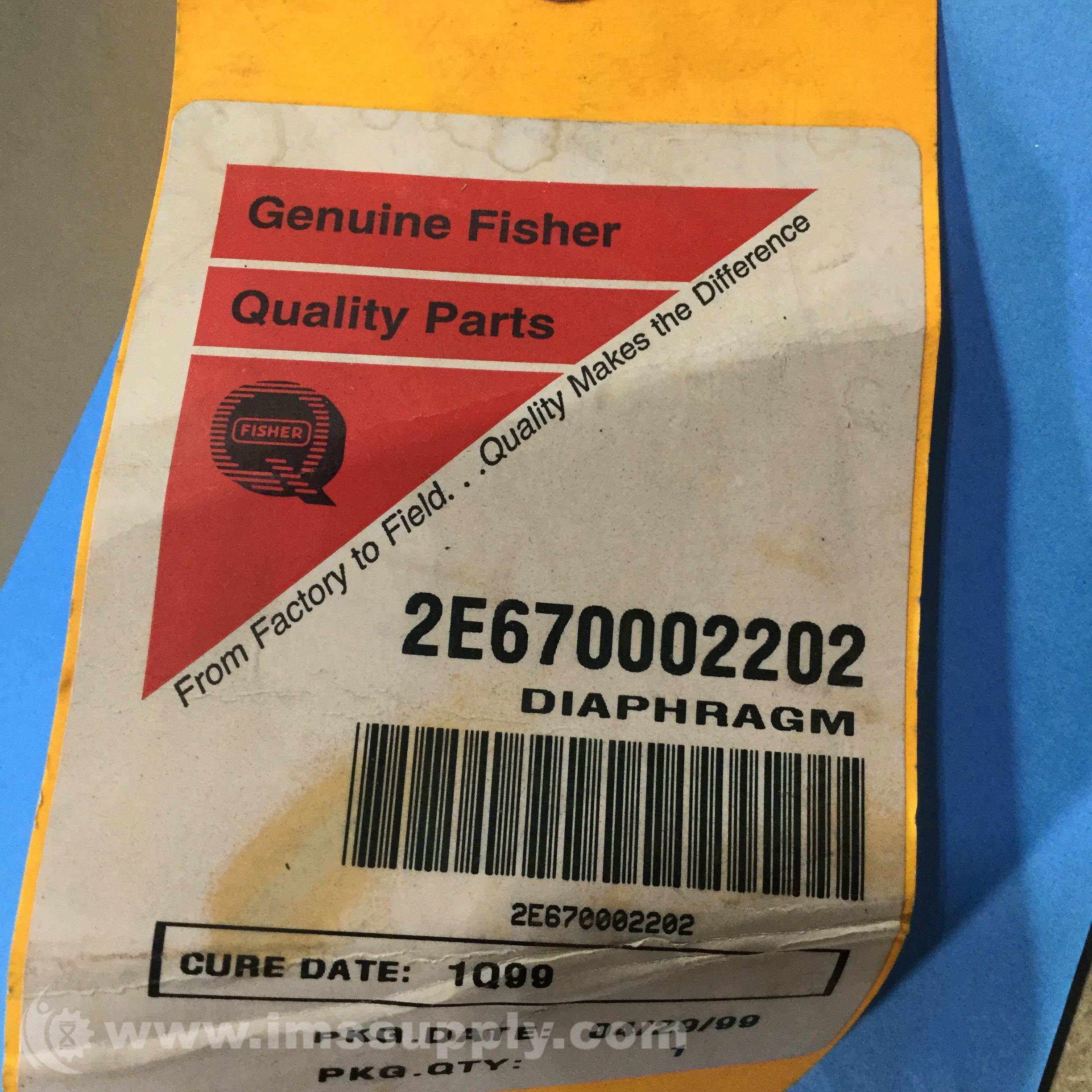 Fisher Controls 2E670002202 Diaphragm, Nitrile, Type 657 - IMS Supply
