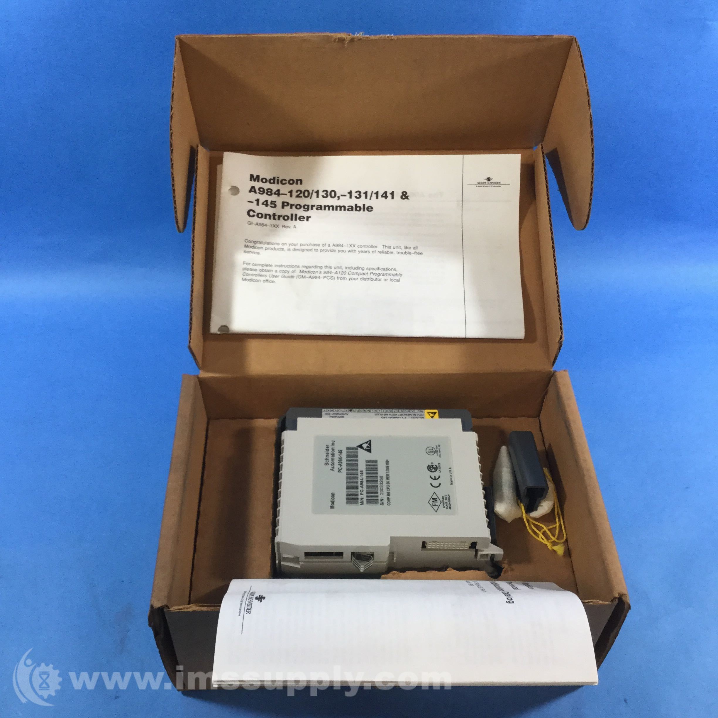 Modicon PC-A984-145 Programmable Control. 8K CPU with MB Plus - IMS Supply