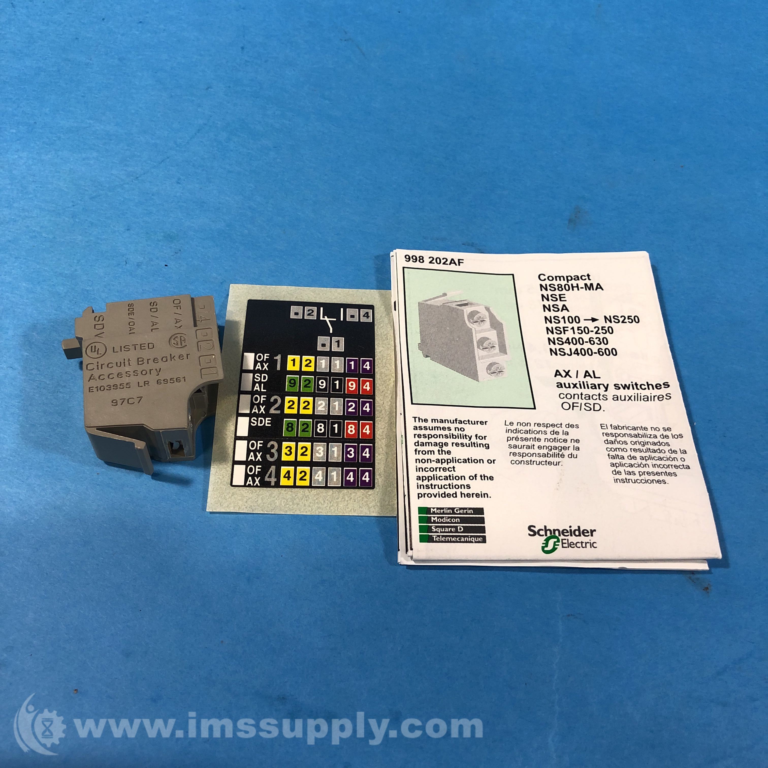 Merlin Gerin 29450 Auxiliary Alarm Switch - IMS Supply