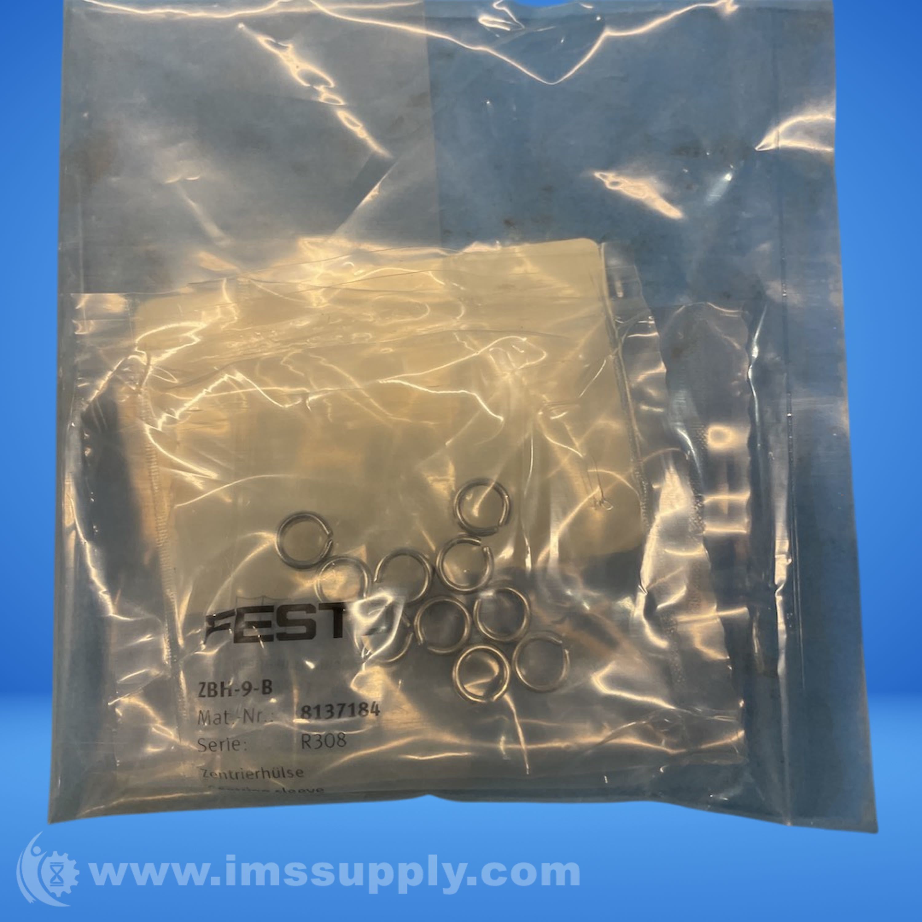Festo ZBH-9-B Bag of 10 Centering Sleeves - IMS Supply