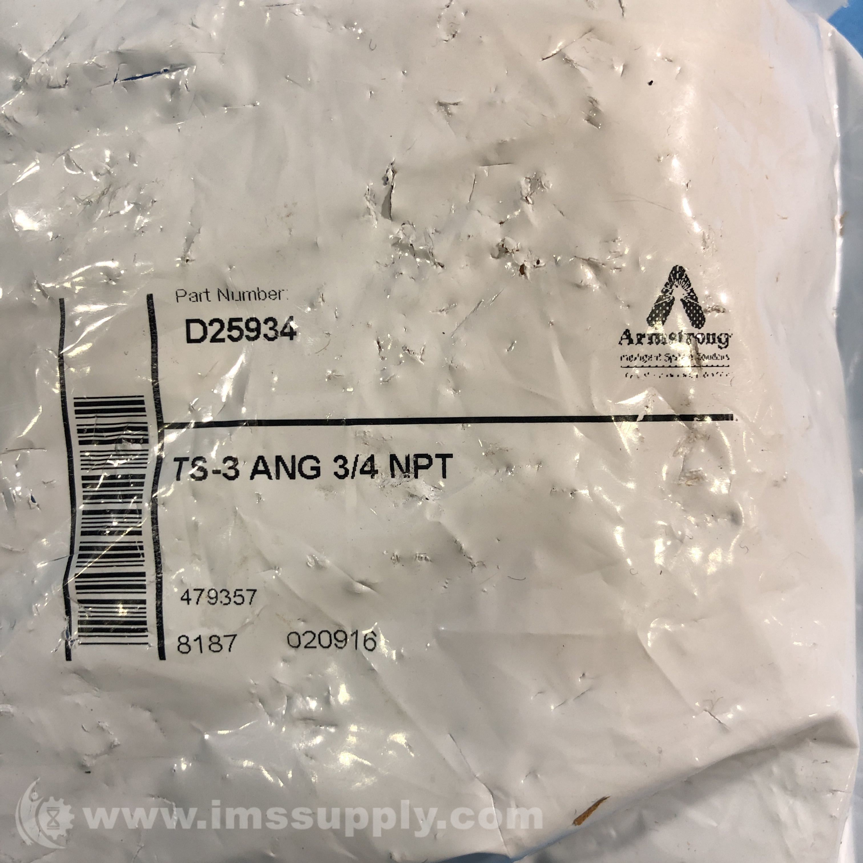 Armstrong D25934 3/4 NPT Angle Pattern TS-3 Radiator Trap - IMS Supply