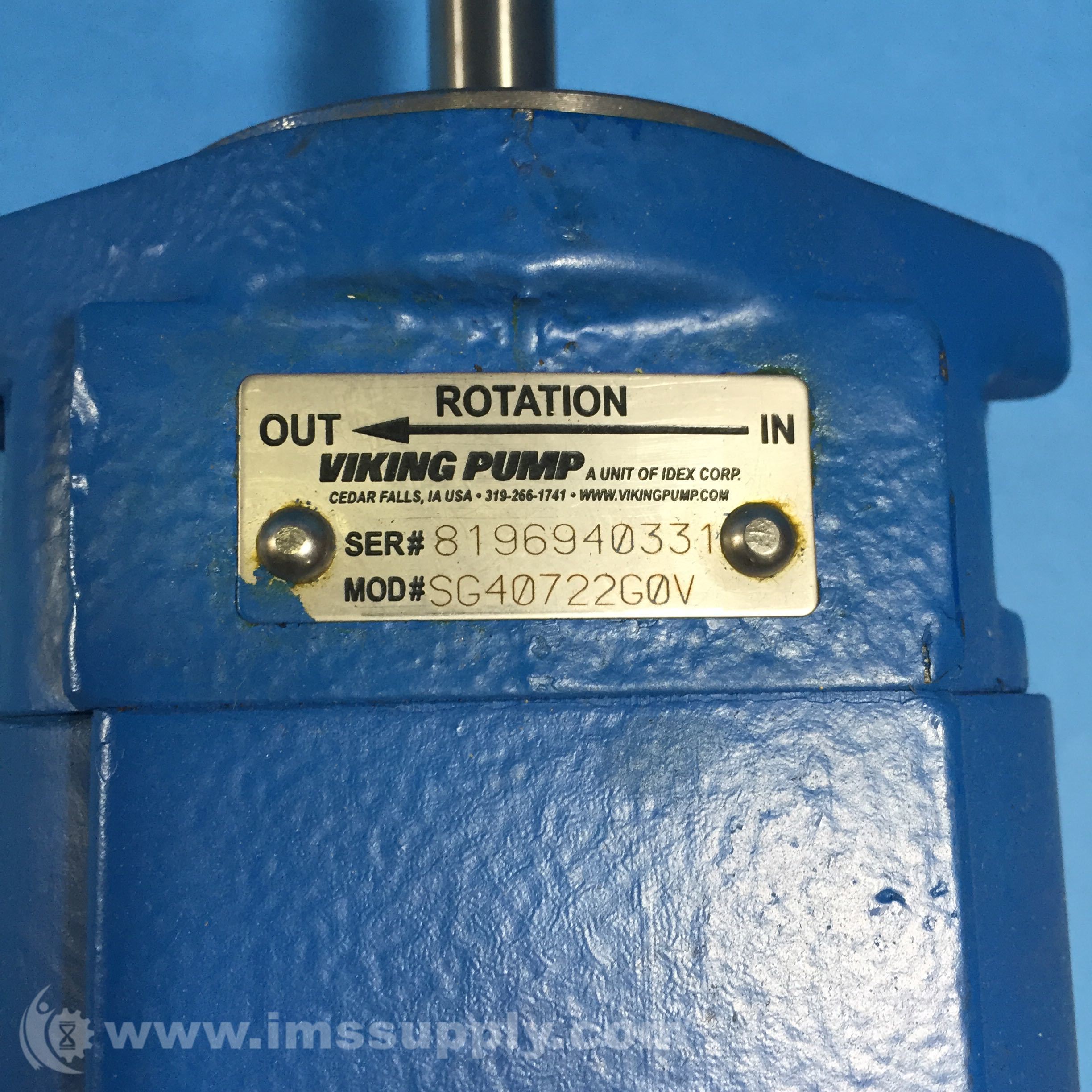 Viking Pump SG40722G0V Spur Gear Pump - IMS Supply