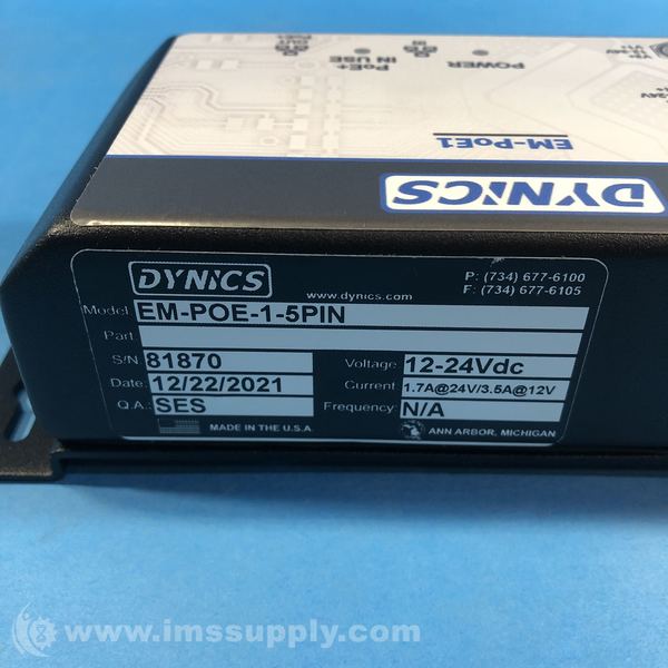 Dynics EM-POE-1-5PIN External Mount Power over Ethernet Mount - IMS Supply