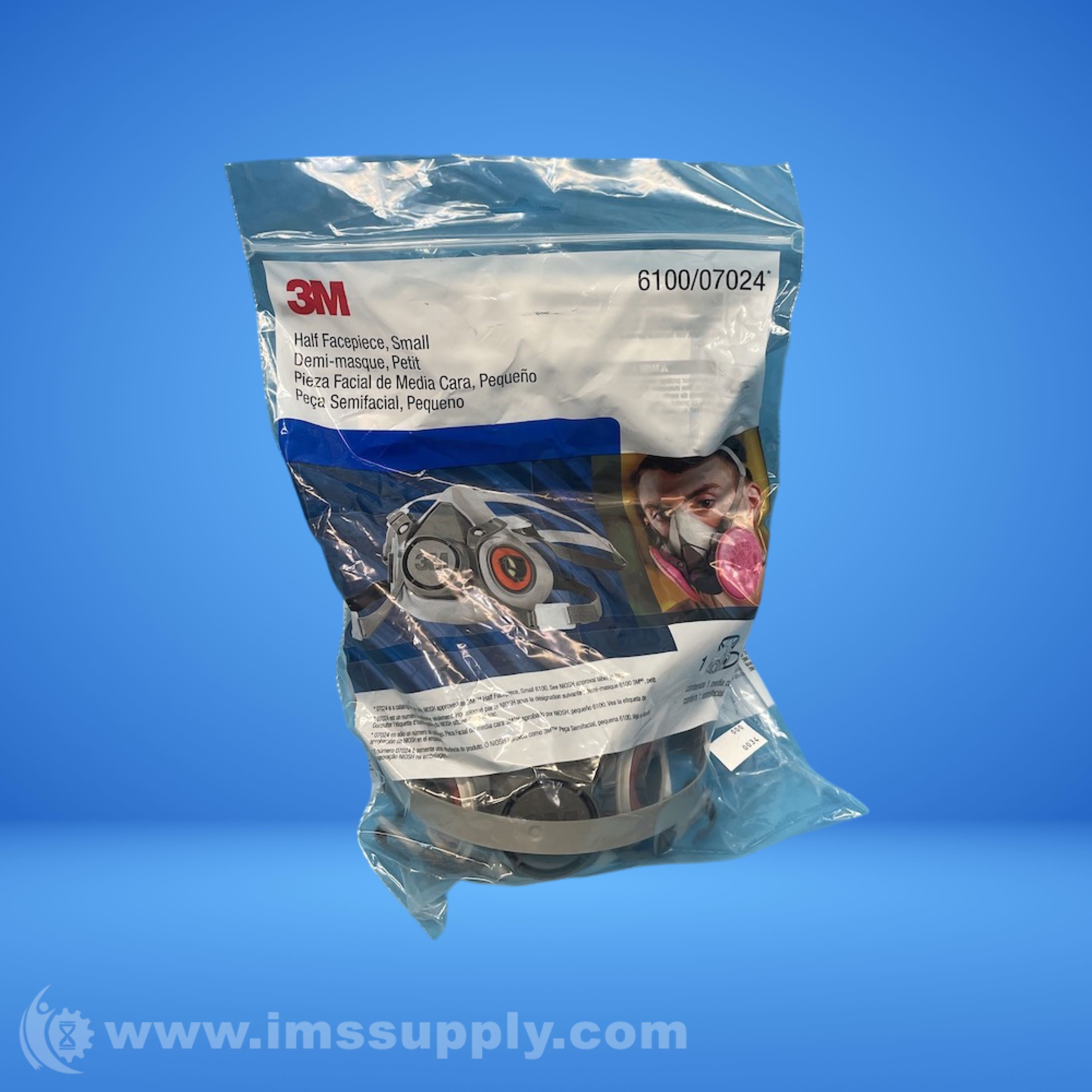 3M 6100/07024 Size Small Half Facepiece Reusable Respirator - IMS Supply